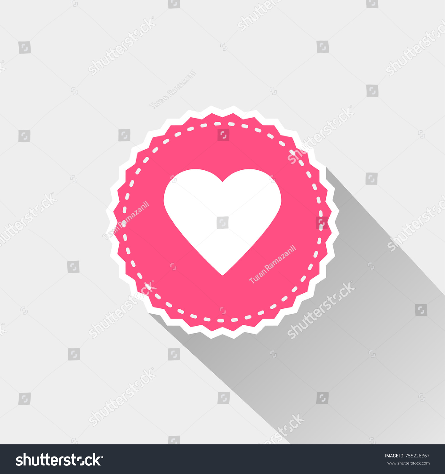 Flat Heart Icon Stock Vector (Royalty Free) 755226367 | Shutterstock