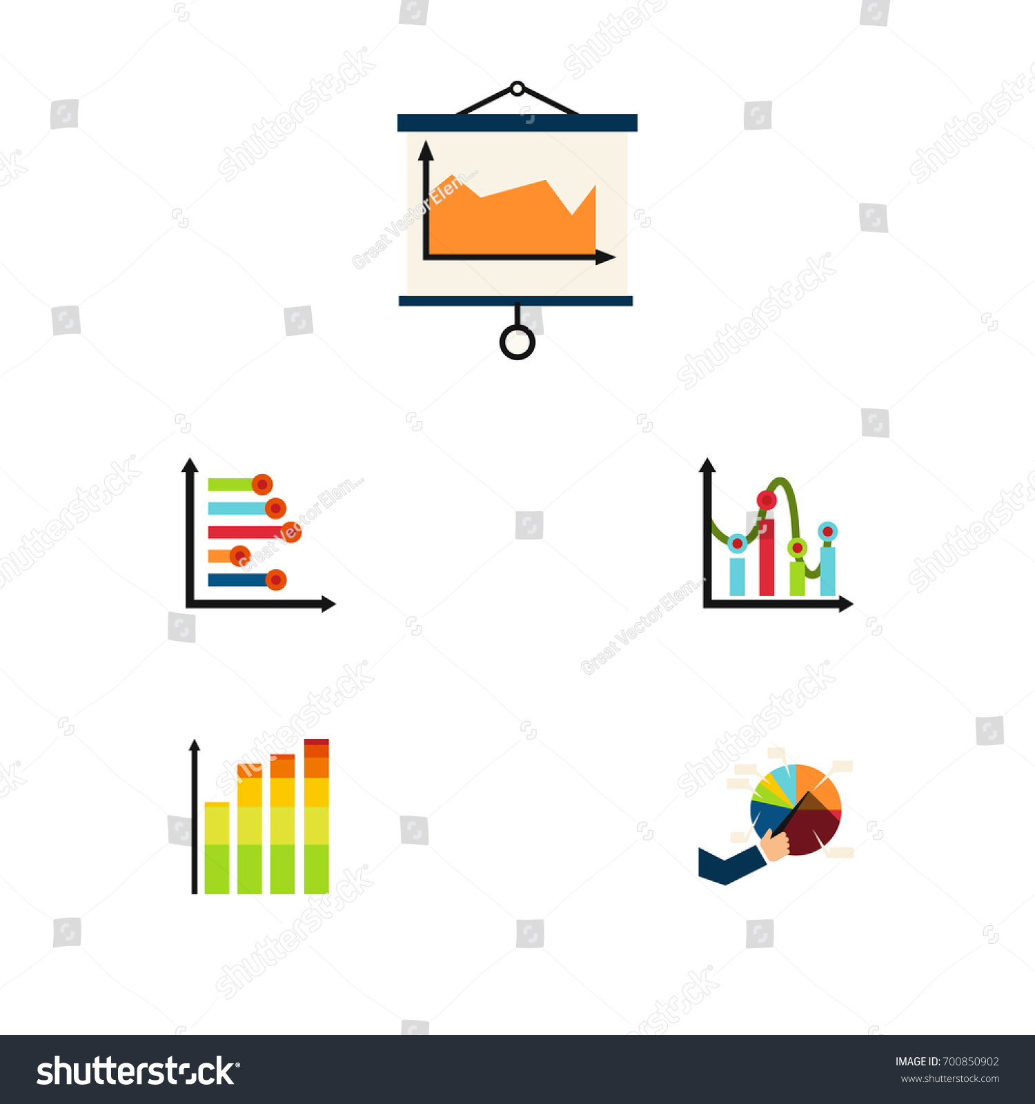 Flat Icon Chart Set Diagram Chart: vector de stock (libre de regalías ... Flat Icon Chart Set Diagram Chart: vector de stock (libre de regalías ...