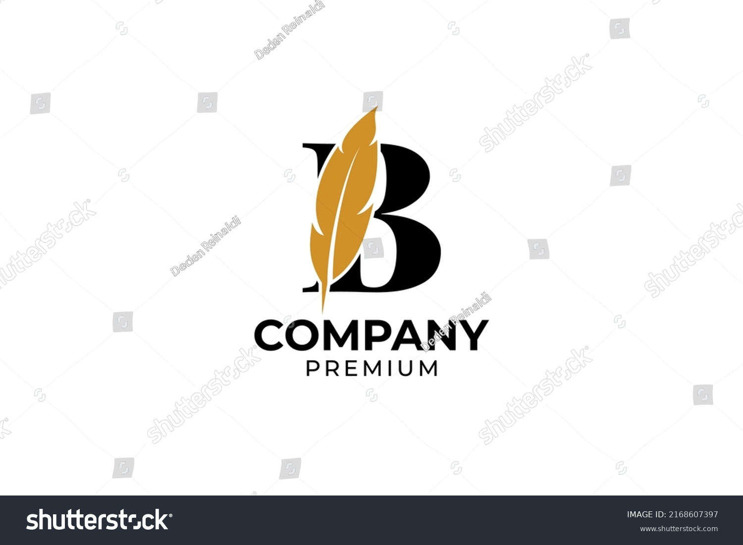 Flat Initial B Letter Feather Pen Stock Vector (Royalty Free ...