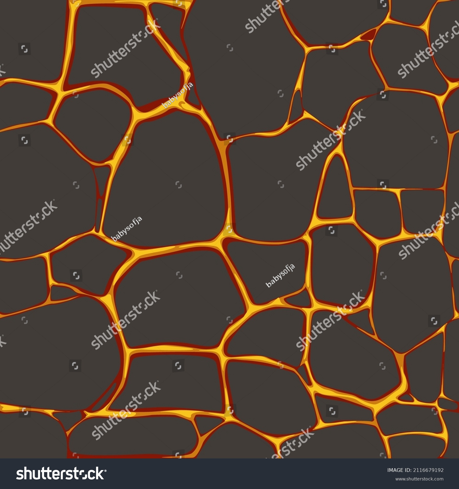 Flat Lava Fire Texture Seamless Background Stock Vector (Royalty Free ...