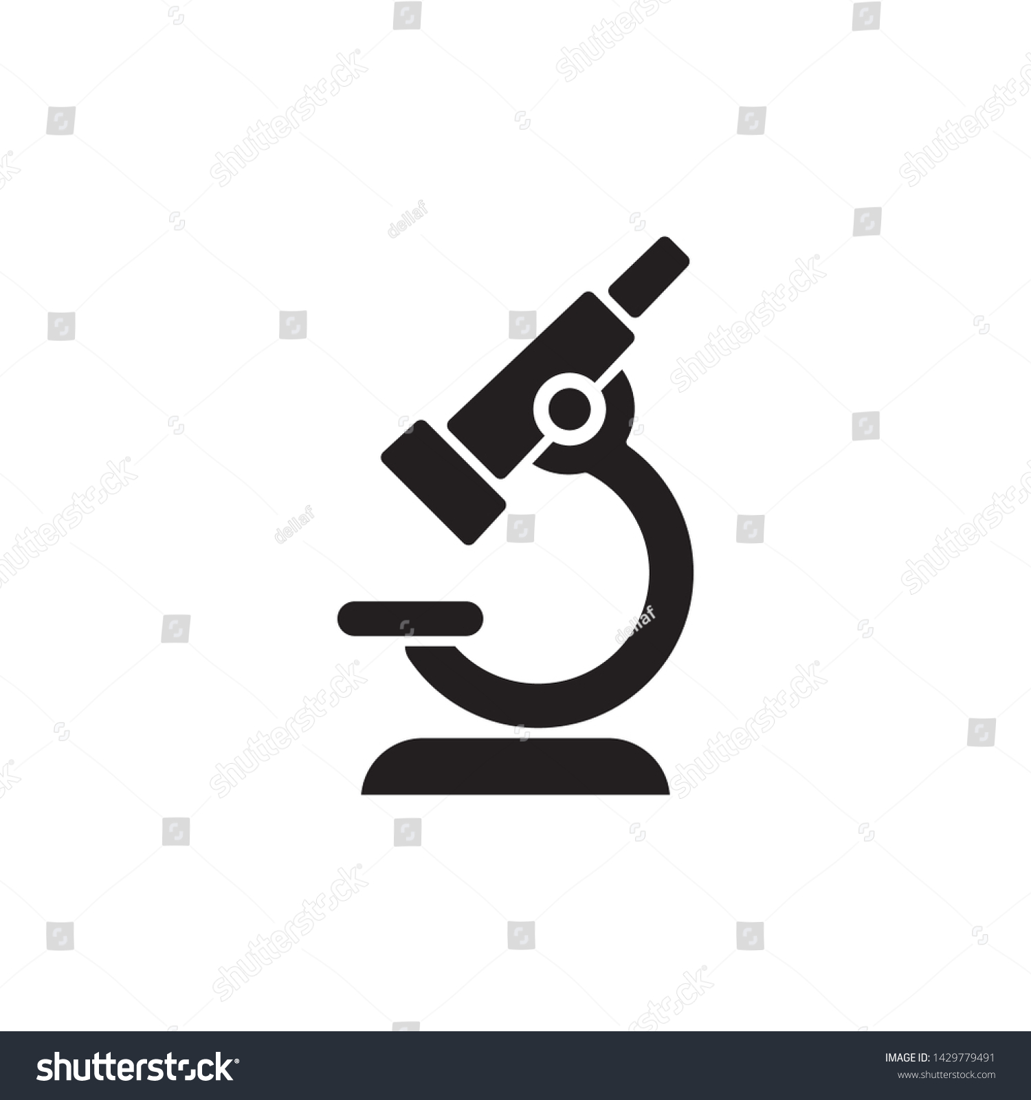 Flat Microscope Icon Symbol Sign Logo: เวกเตอร์สต็อก (ปลอดค่าลิขสิทธิ์ ...