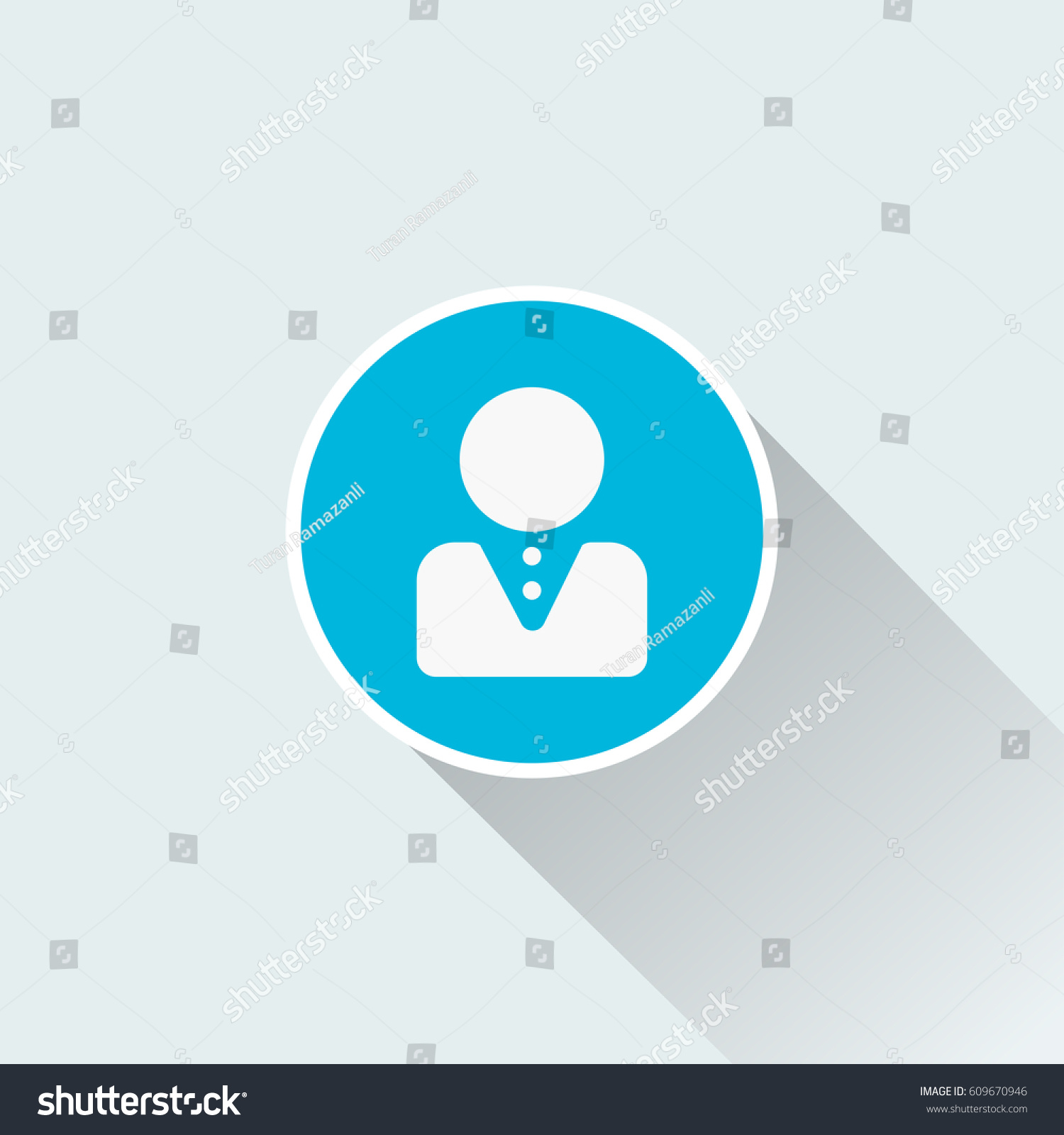 Flat Person Icon Stock Vector (Royalty Free) 609670946 | Shutterstock