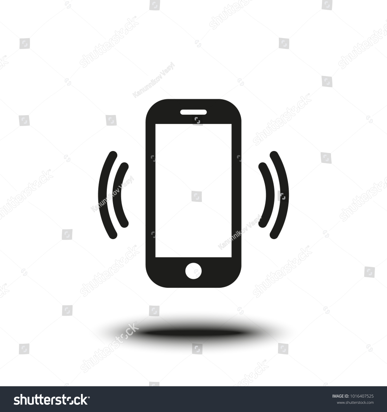 Flat Phone Icon Stock Vector (Royalty Free) 1016407525 | Shutterstock