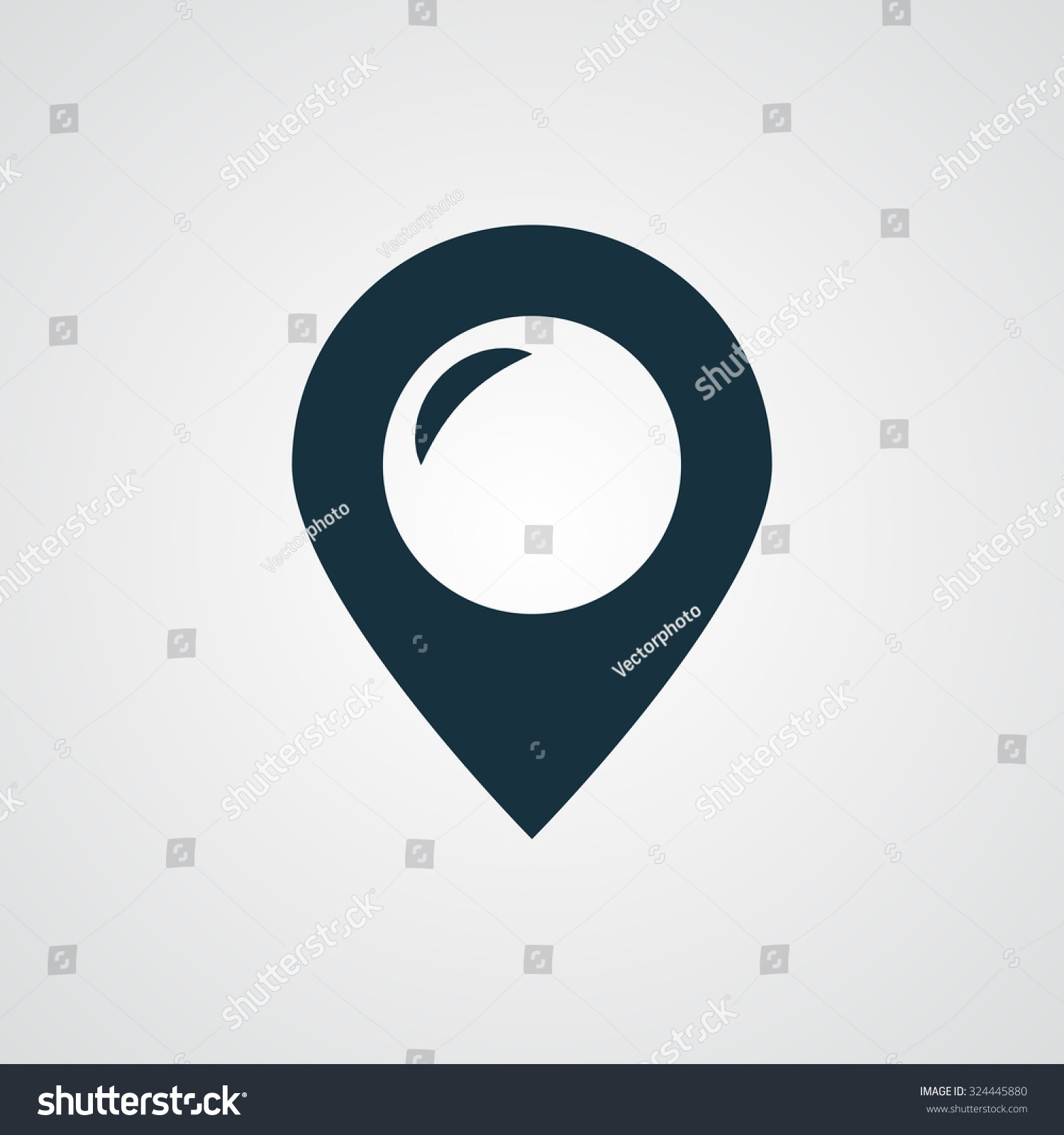 Flat Place Icon Stock Vector (Royalty Free) 324445880