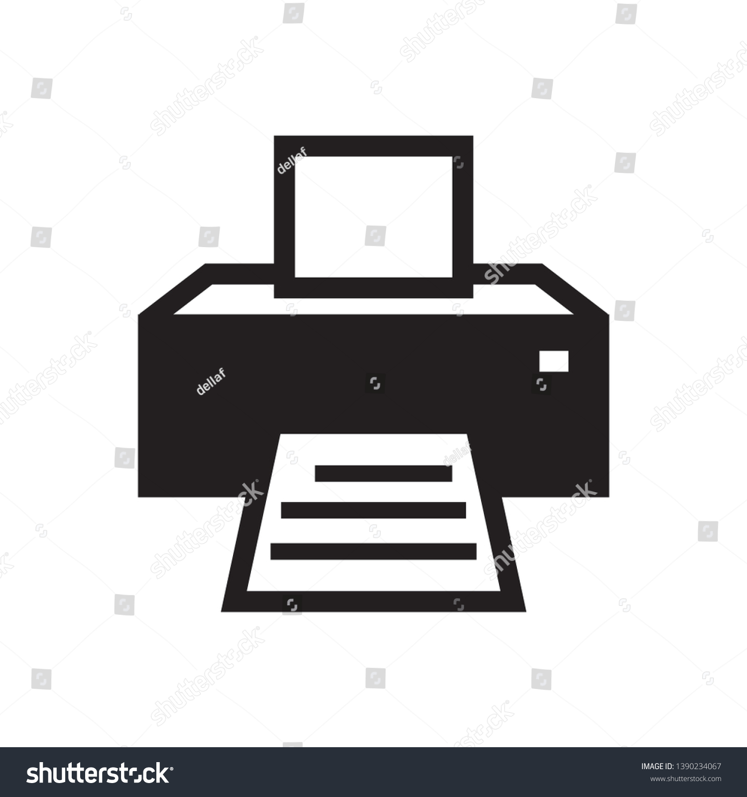 Flat Printer Icon Symbol Sign Vector Stock Vector (Royalty Free ...
