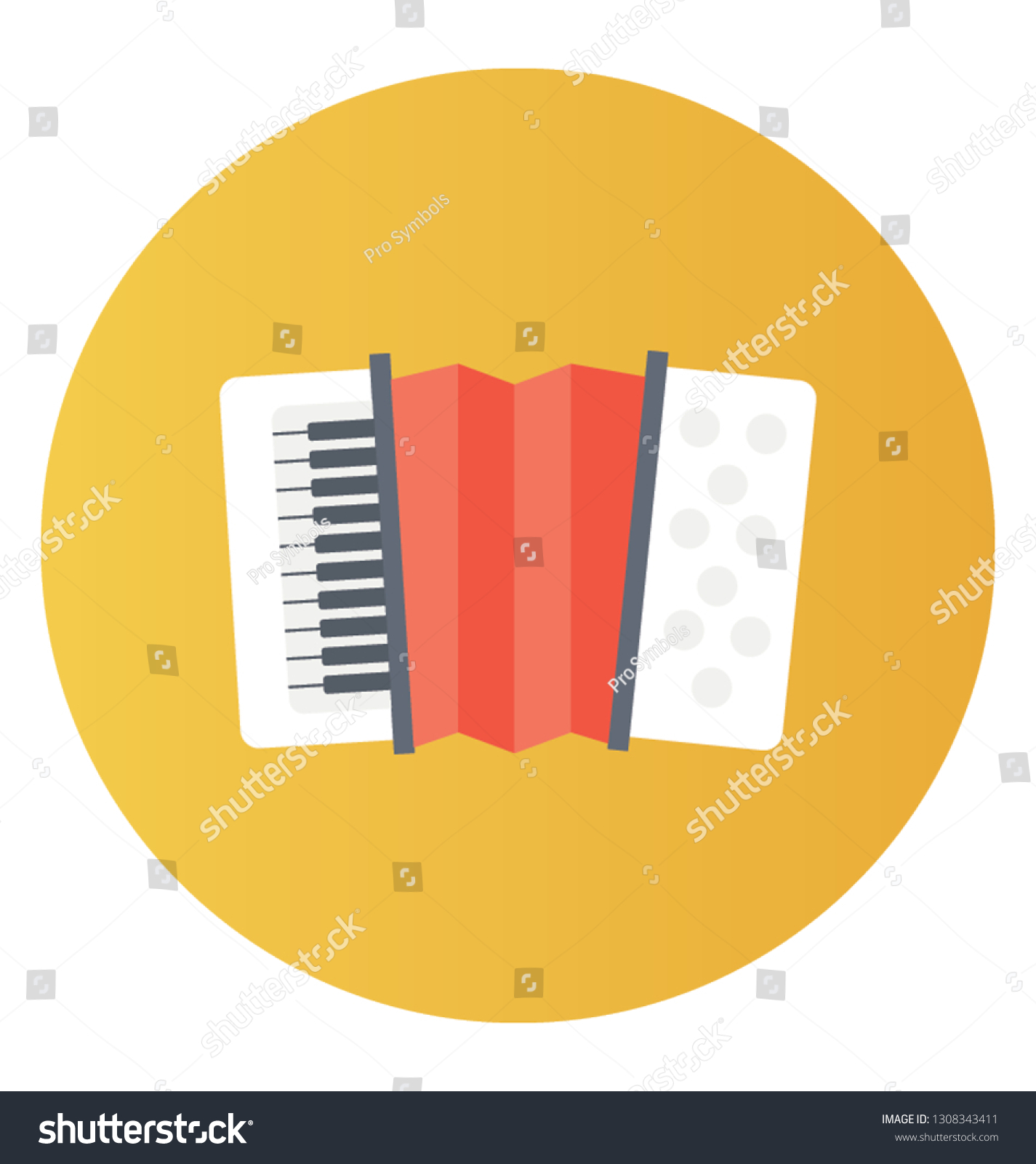 Flat Rounded Vector Ion Harmonium Stock Vector (Royalty Free ...