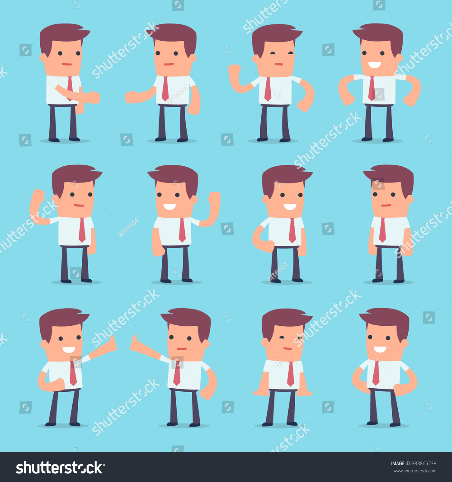 Flat Simple Character Manager Use Design Stock Vector (Royalty Free ...