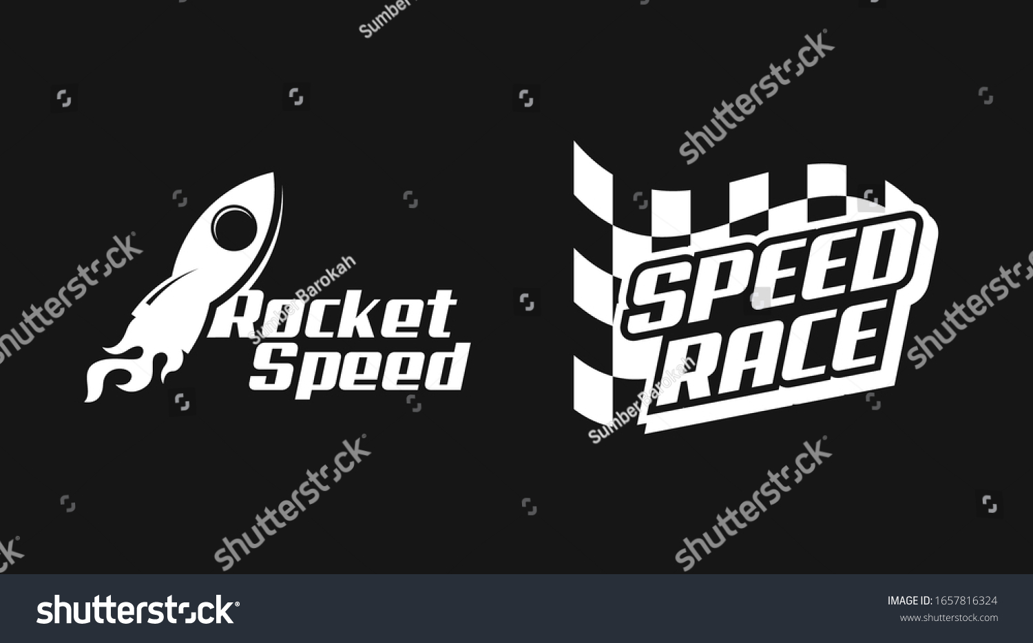 Flat Speed Logo Concept Vector Retro Stock Vector (Royalty Free ...