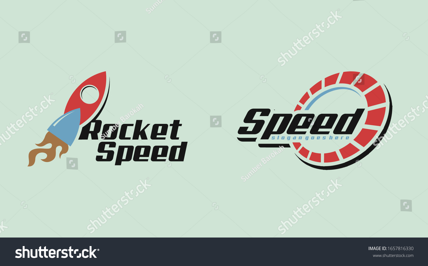 Flat Speed Logo Concept Vector Retro Stock Vector (Royalty Free) 1657816330