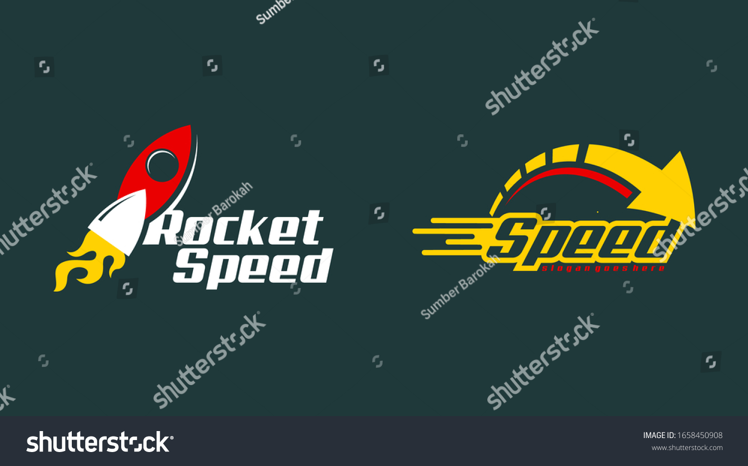 Flat Speed Logo Concept Vector Retro Stock Vector (Royalty Free ...