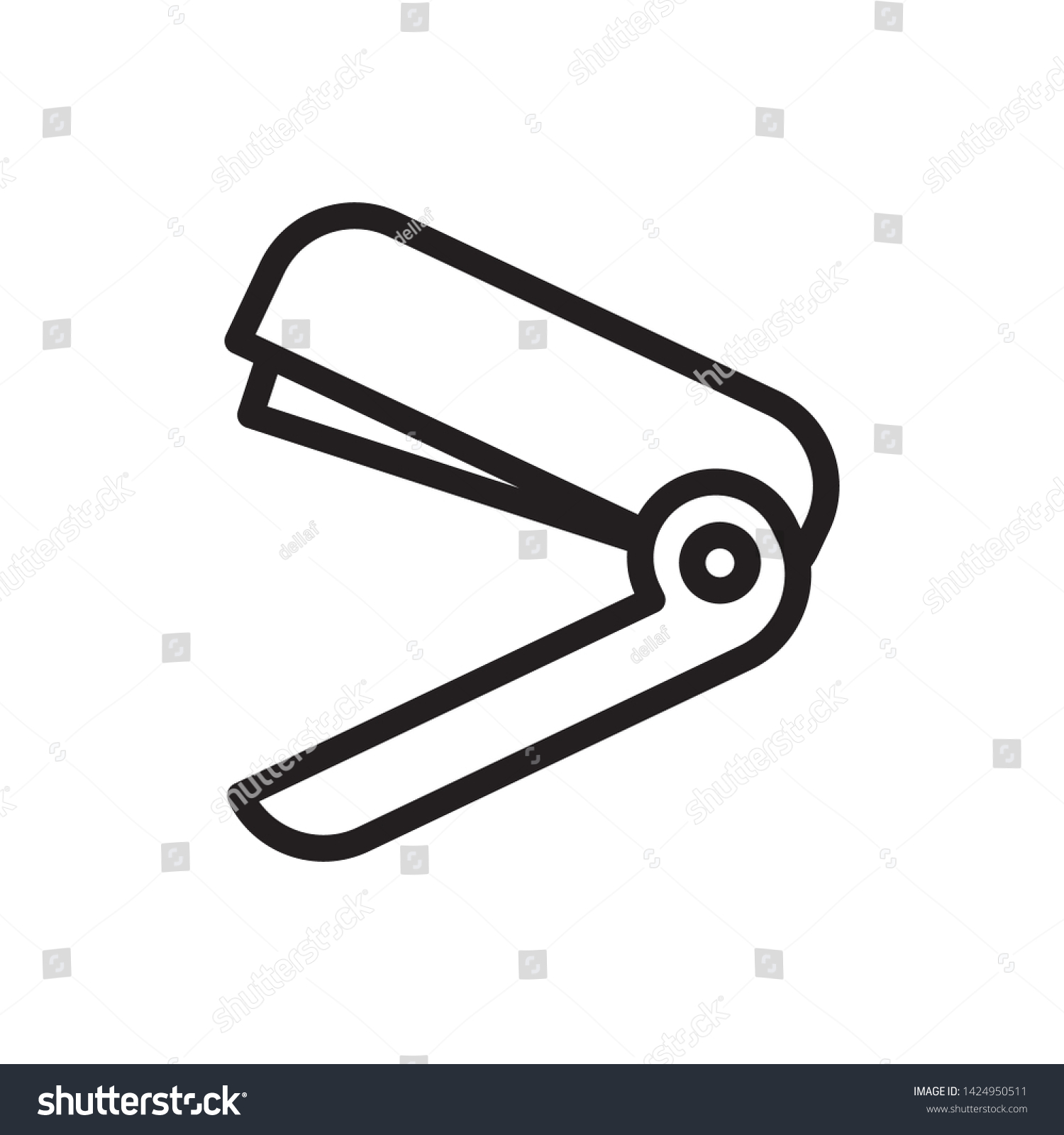 Flat Stapler Icon Symbol Sign Logo Stock Vector (Royalty Free ...