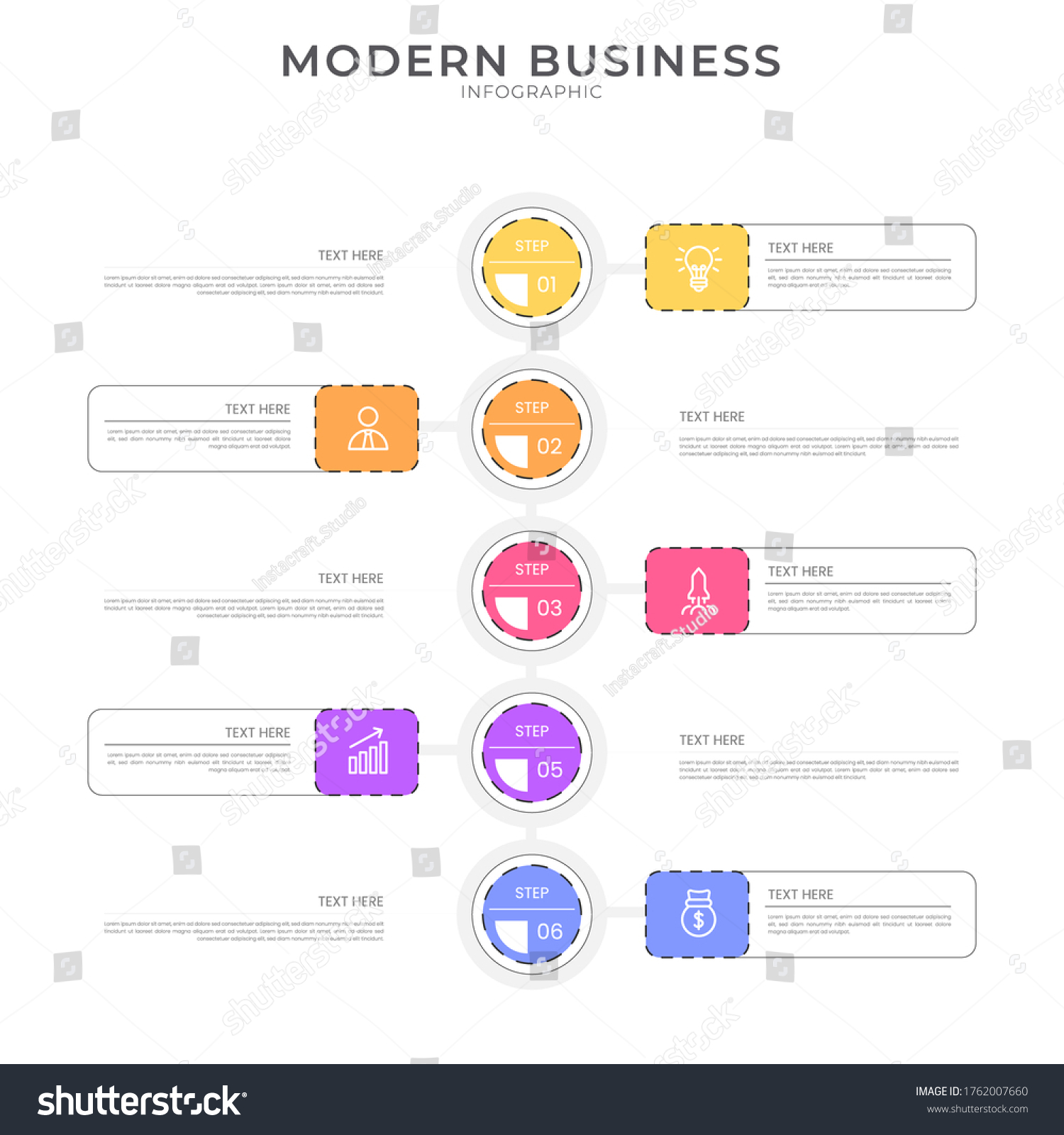 Flat Style Infographic Design Organization Chart Stock Vector (Royalty ...