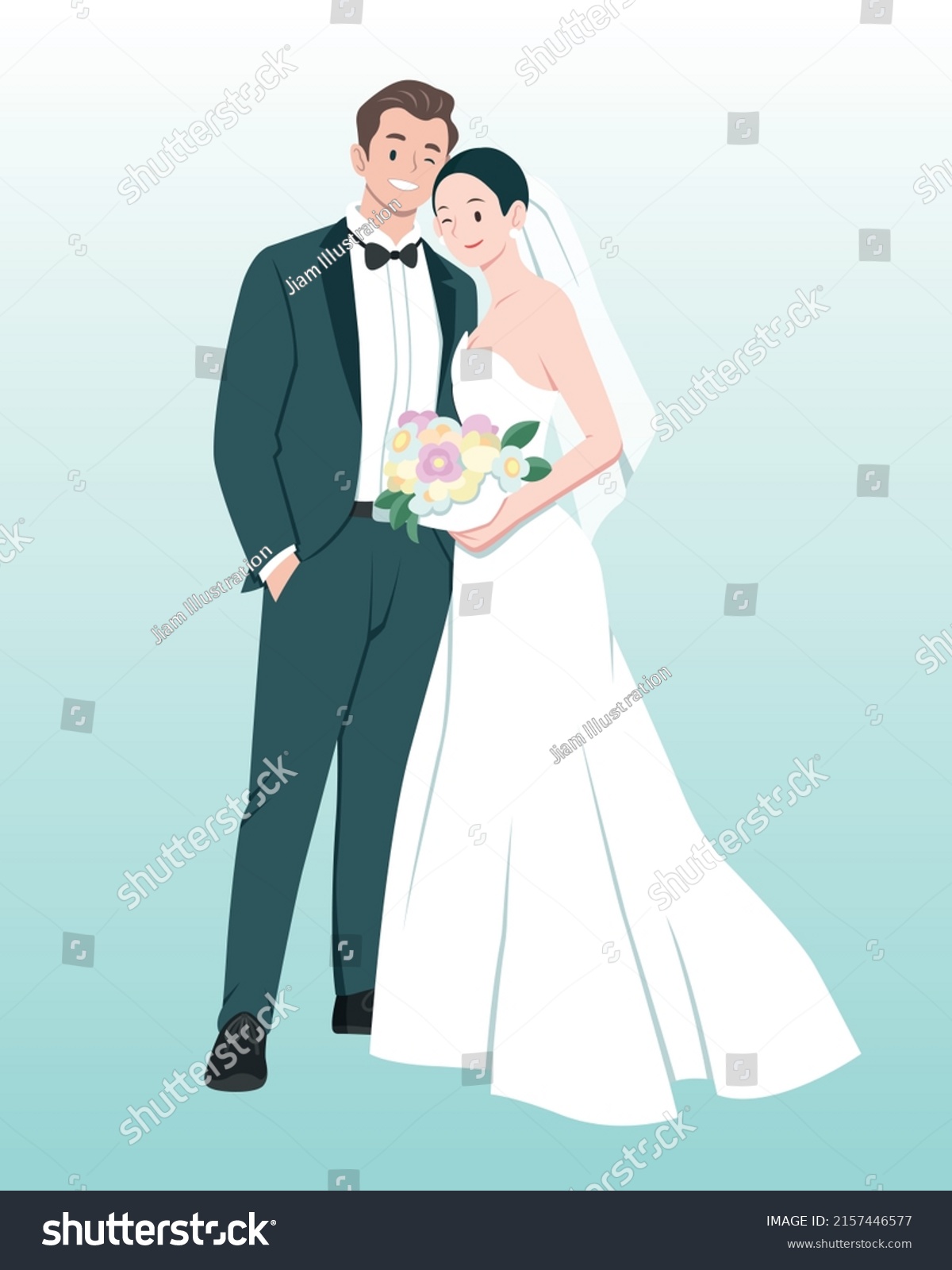 46.242 Cartoon wedding people Gambar, Foto Stok & Vektor | Shutterstock