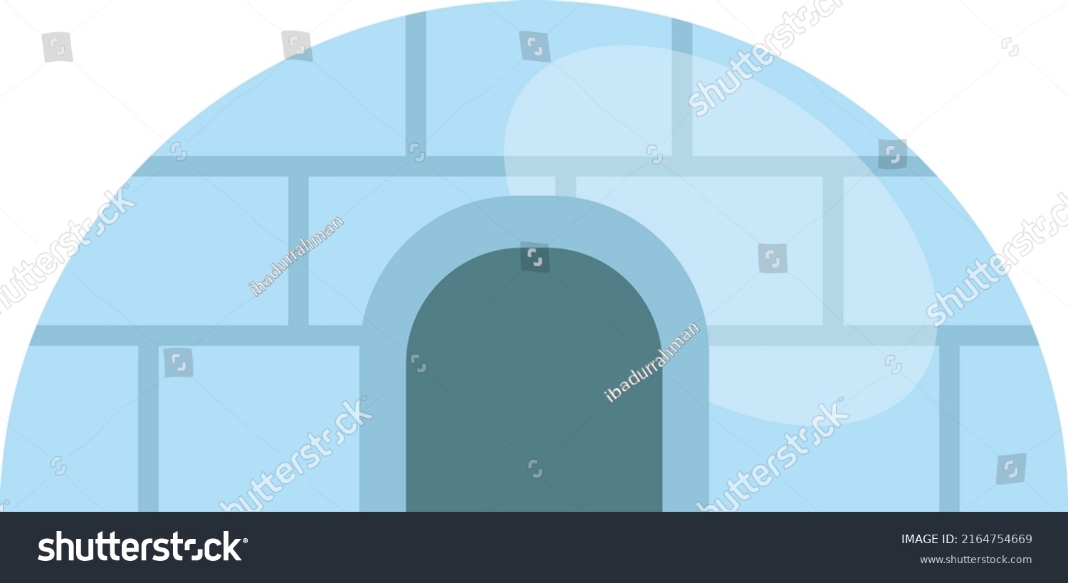 Flat Styled Igloo Interior Design Concept Stock Vector (Royalty Free ...