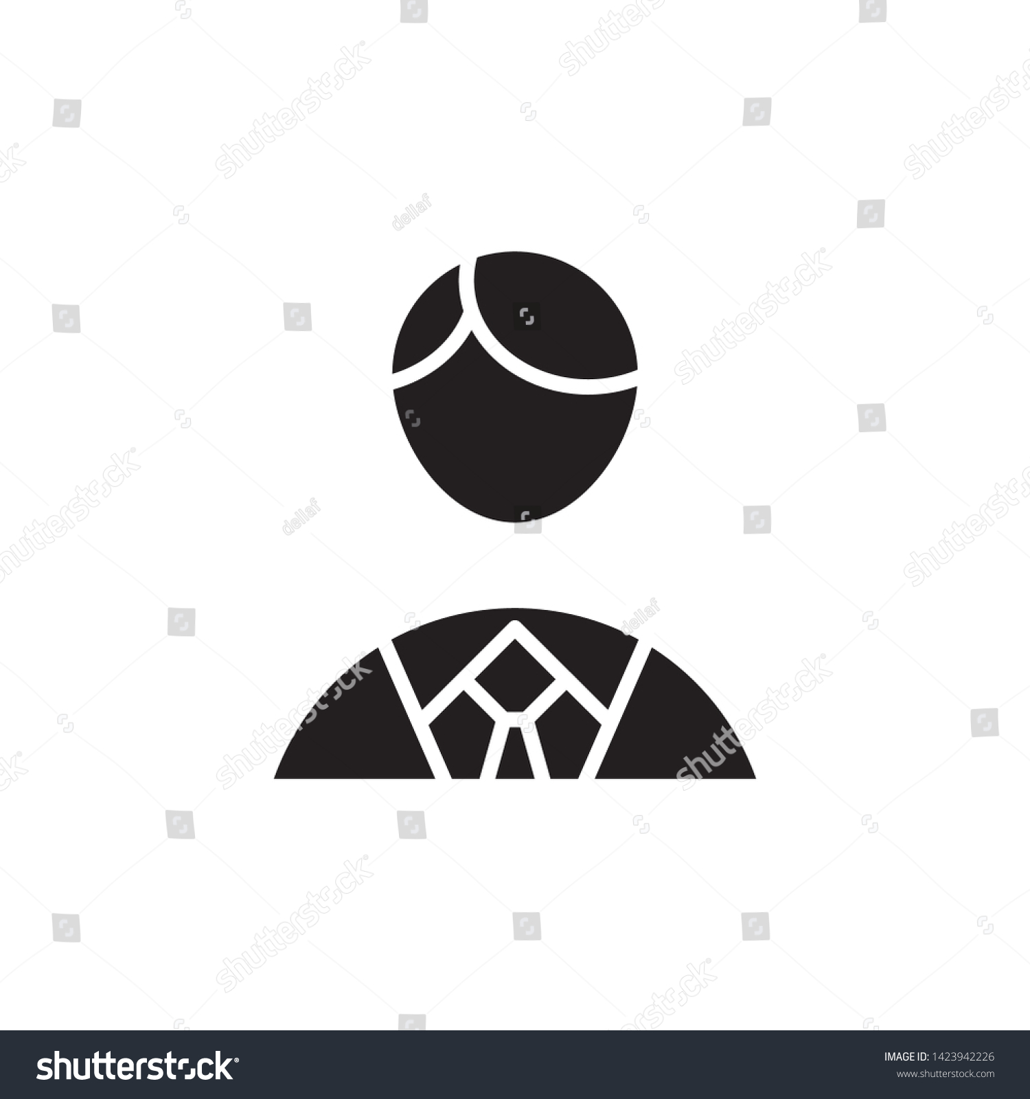 Flat User Icon Symbol Sign Vector Stock Vector (Royalty Free) 1423942226