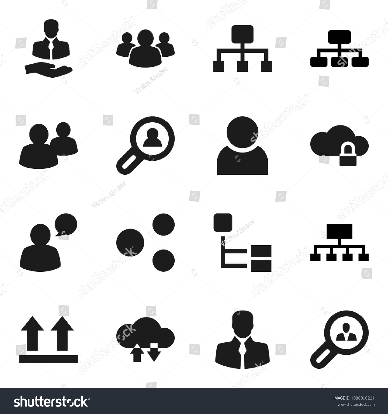 Flat Vector Icon Set Hierarchy Vector Stock Vector (Royalty Free ...
