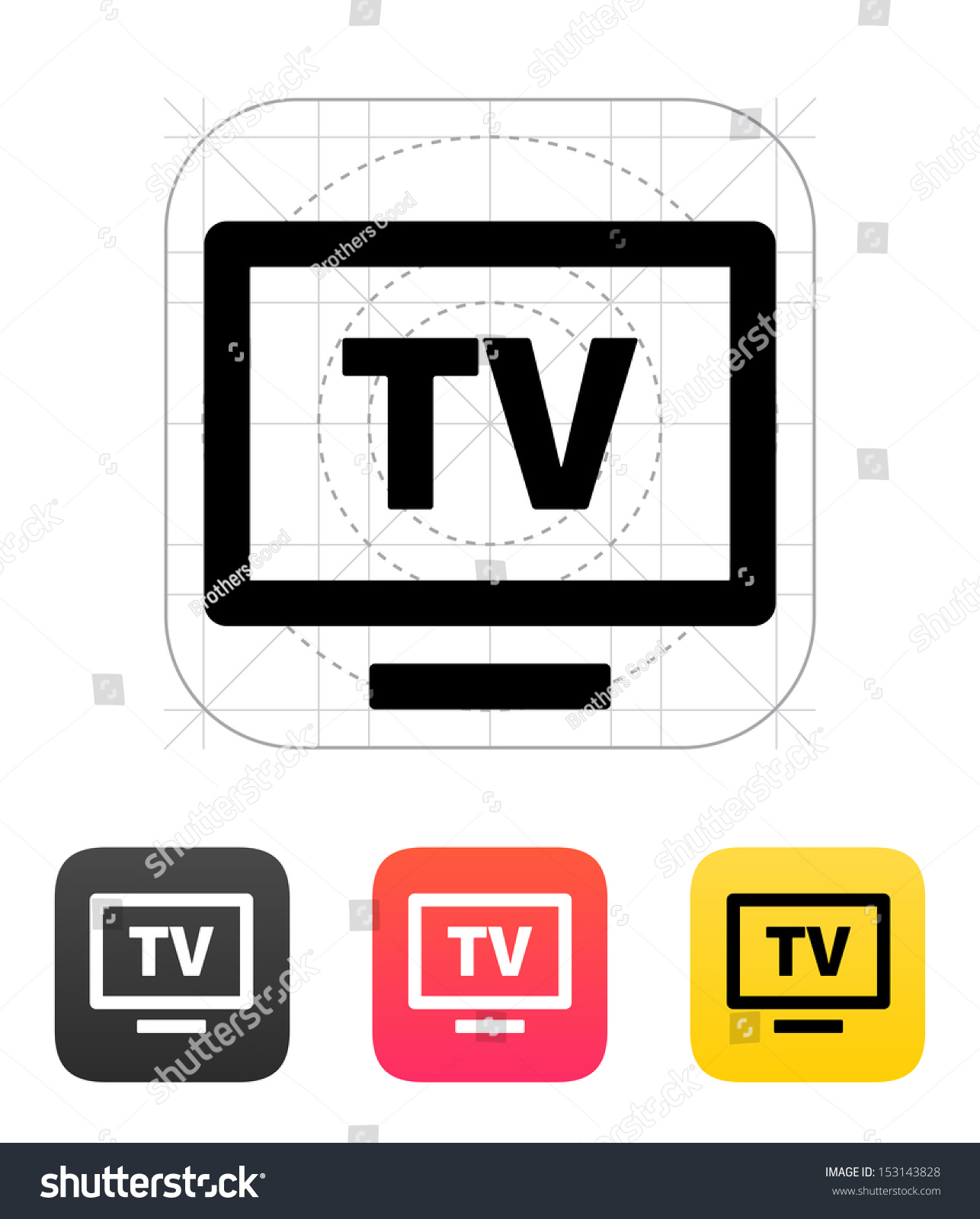 Flatscreen Tv Icon Vector Illustration Stock Vector (Royalty Free ...