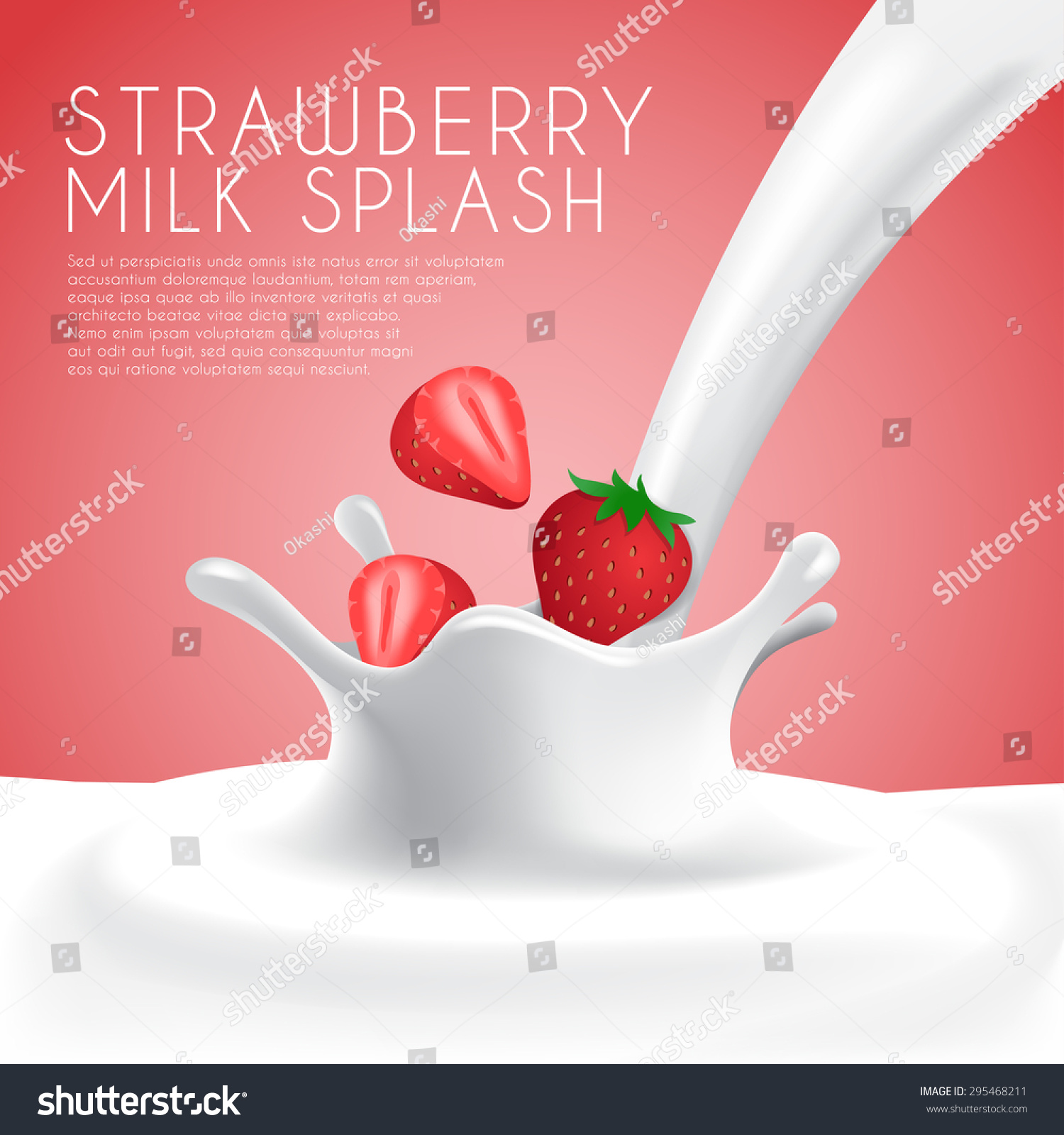 Flavored Milk Label Template Vector Illustration Stock Vector (Royalty ...