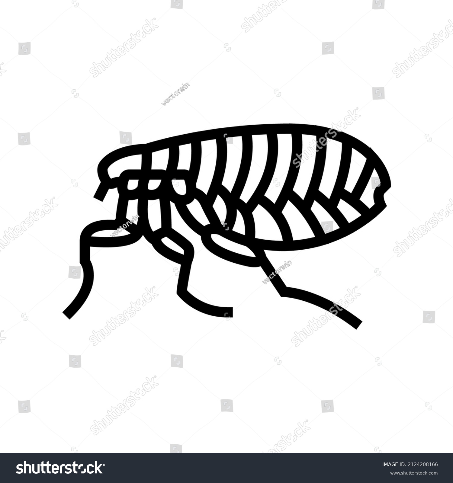 Flea Insect Line Icon Vector Flea Stock Vector (Royalty Free ... Flea Insect Line Icon Vector Flea Stock Vector (Royalty Free ...