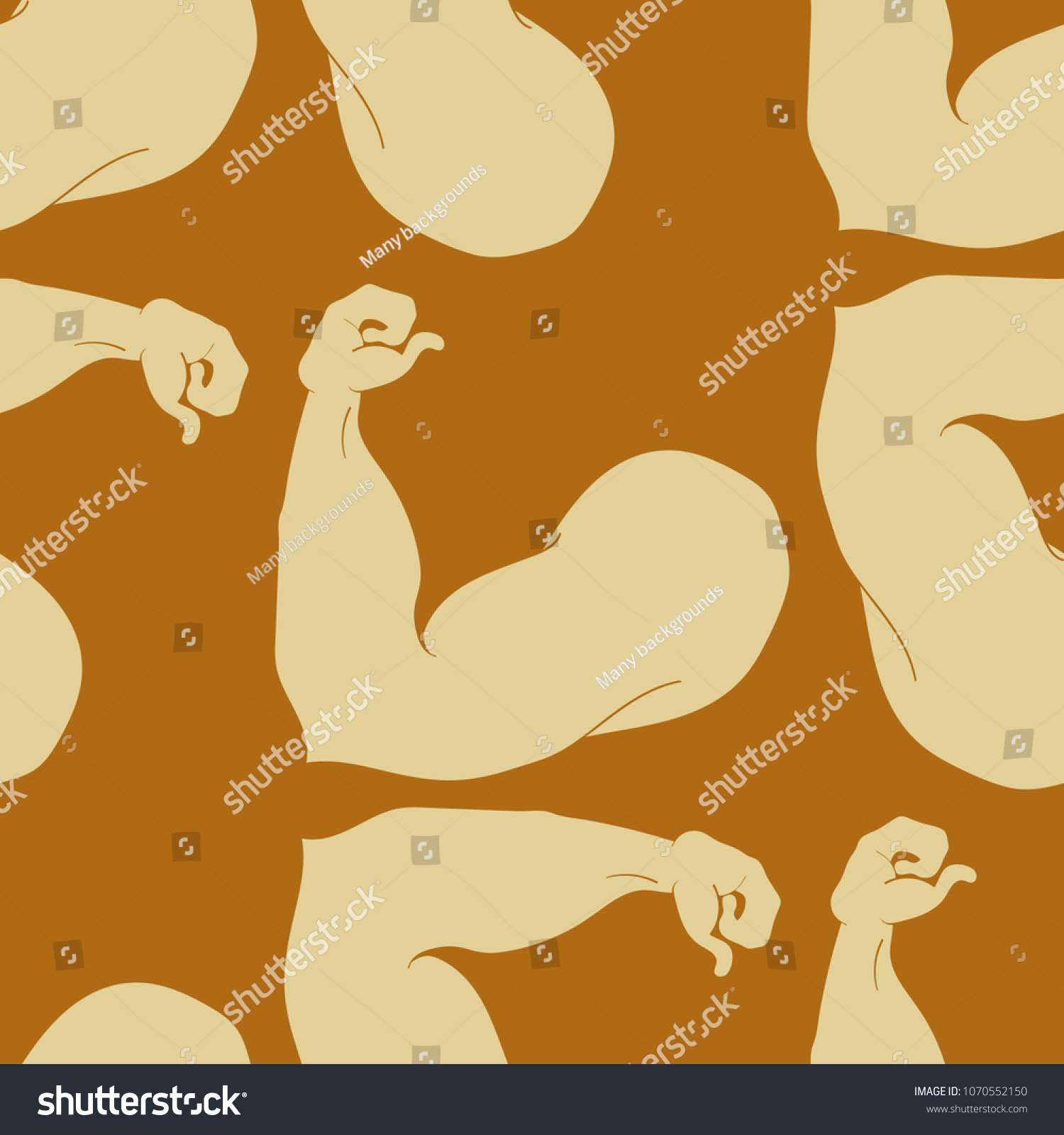 Flex Arm Bodybuilder Big Muscles Seamless Stock Vector (Royalty Free ...