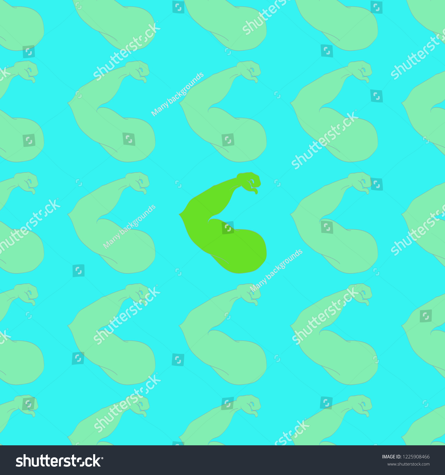 Flex Arm Bodybuilder Big Muscles Seamless Stock Vector (Royalty Free ...