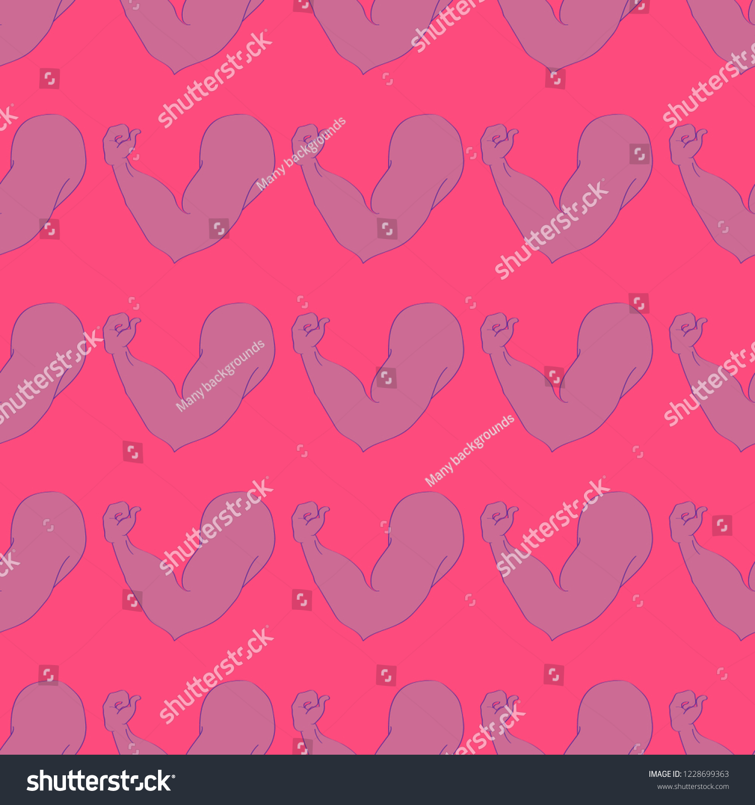 Flex Arm Bodybuilder Big Muscles Seamless Stock Vector (Royalty Free ...
