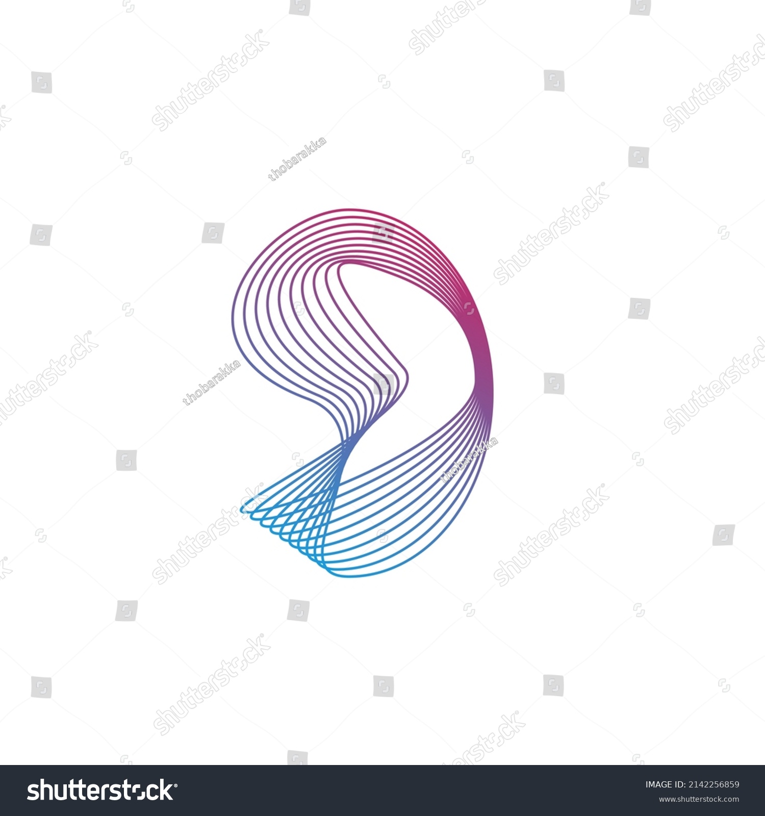 Flexible Gradient Line Art Vector Logo Stock Vector (Royalty Free ...