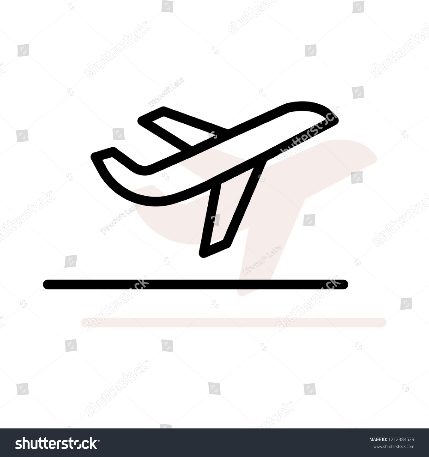 Flight Airplane Airbus Stock Vector (Royalty Free) 1212384529 ...