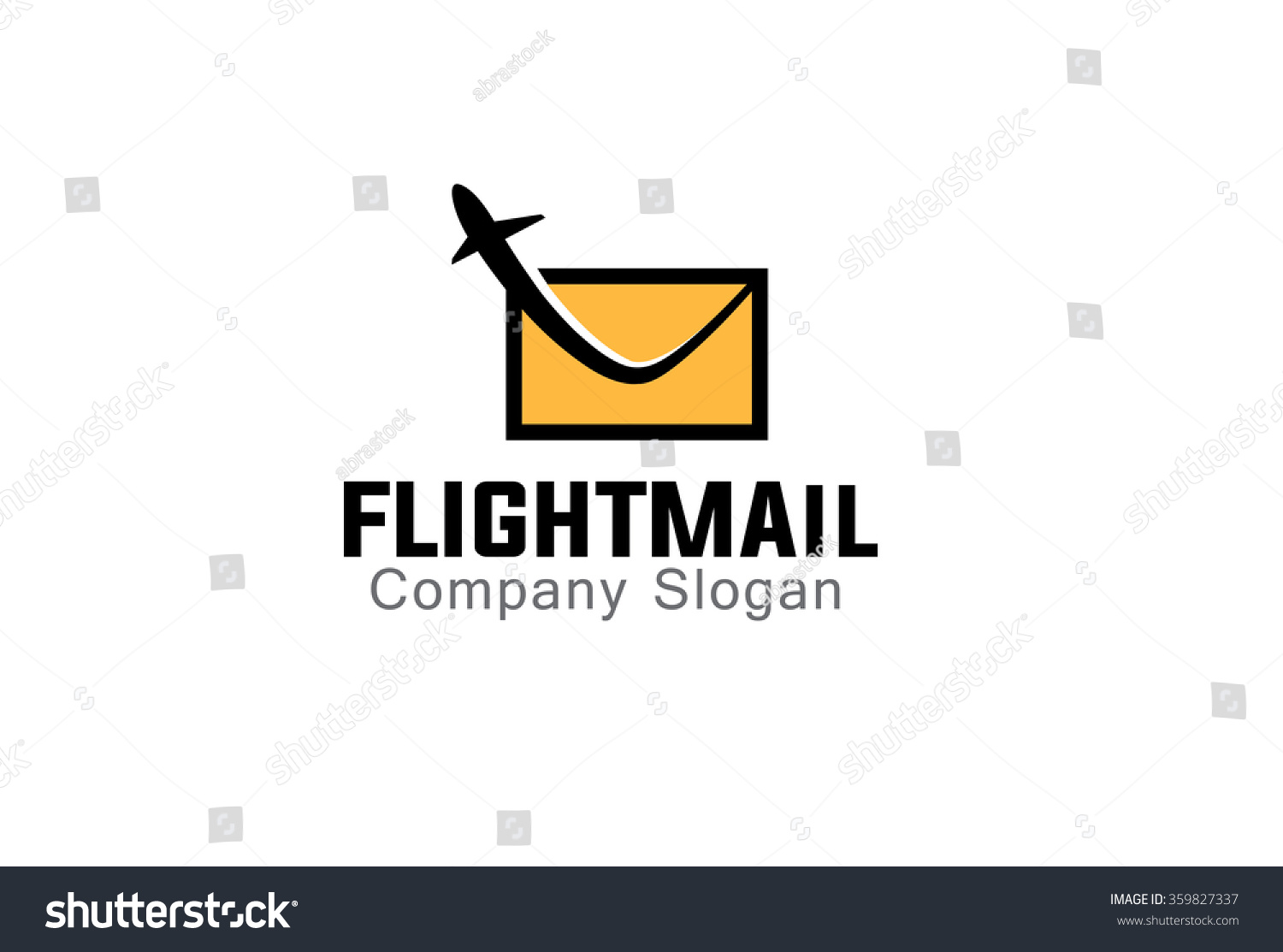 Flight Mail Logo Design Illustration Stock Vector (Royalty Free ...
