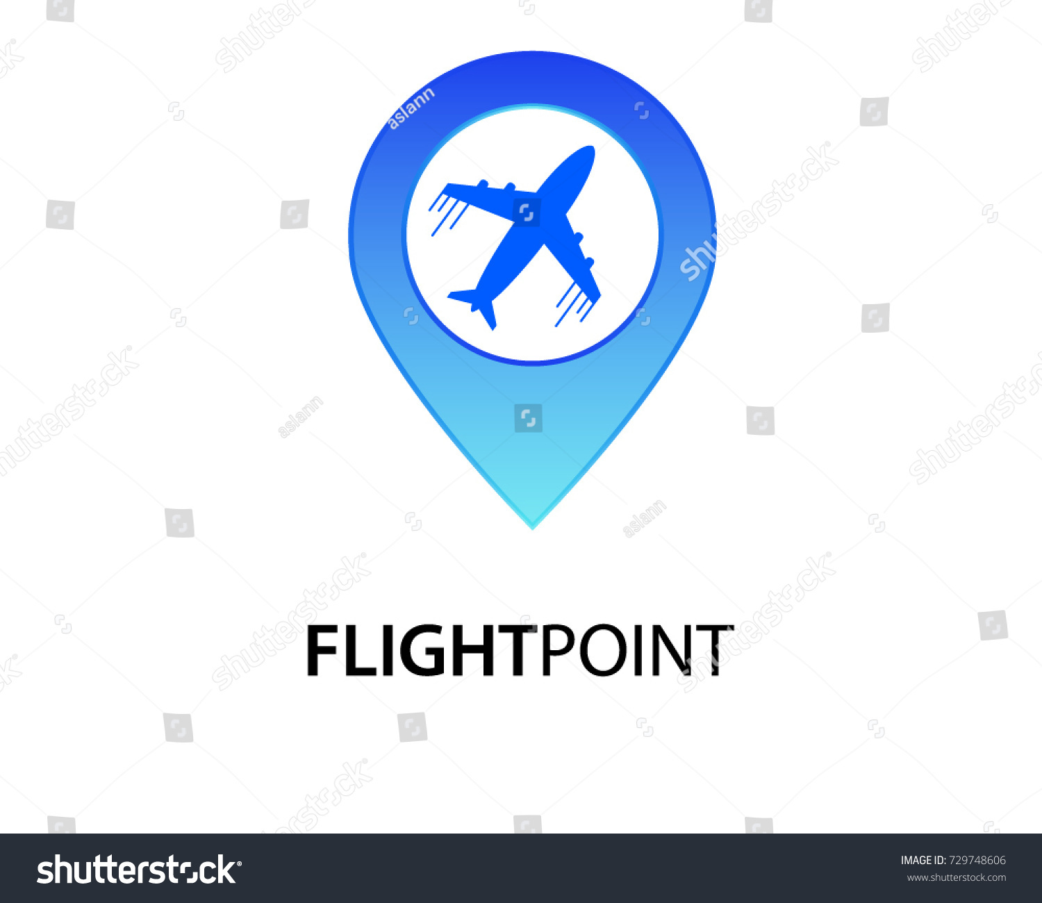 Flight Point Logo Template Design Stock Vector (Royalty Free) 729748606 ...