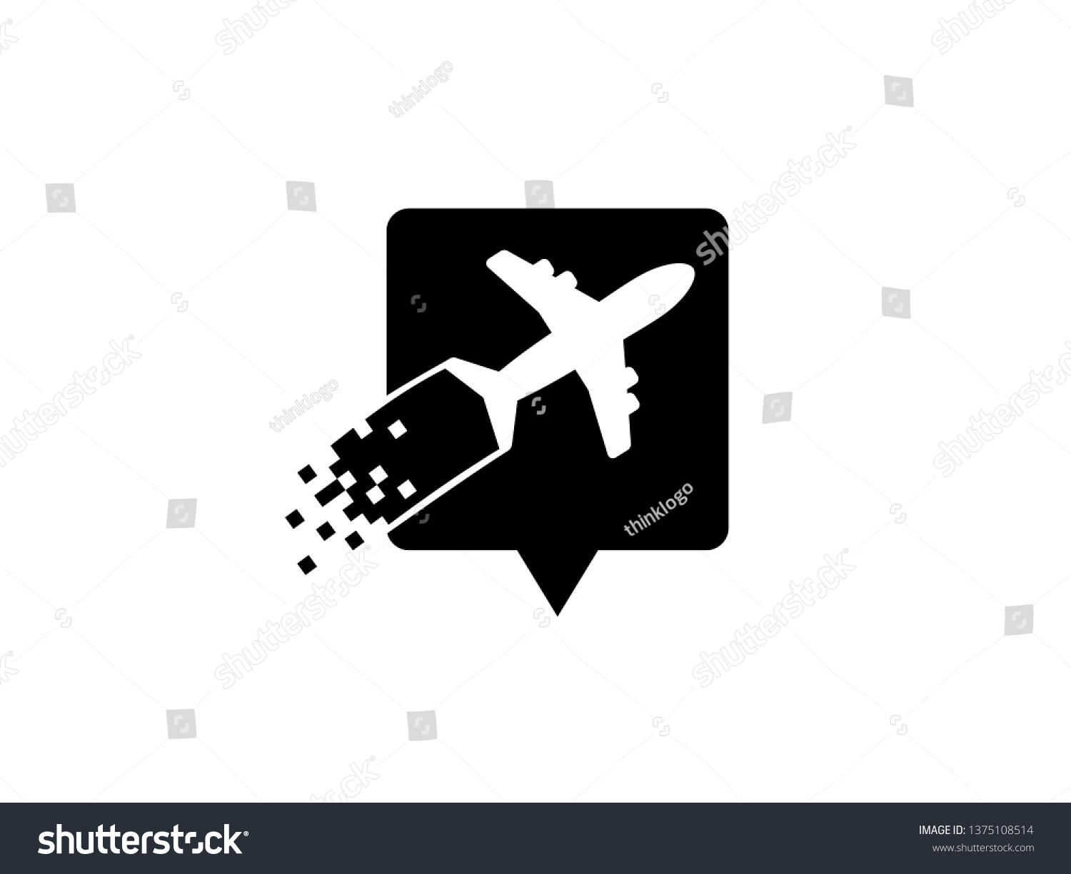 Flight Point Logo Template Icon Symbol Stock Vector (Royalty Free ...