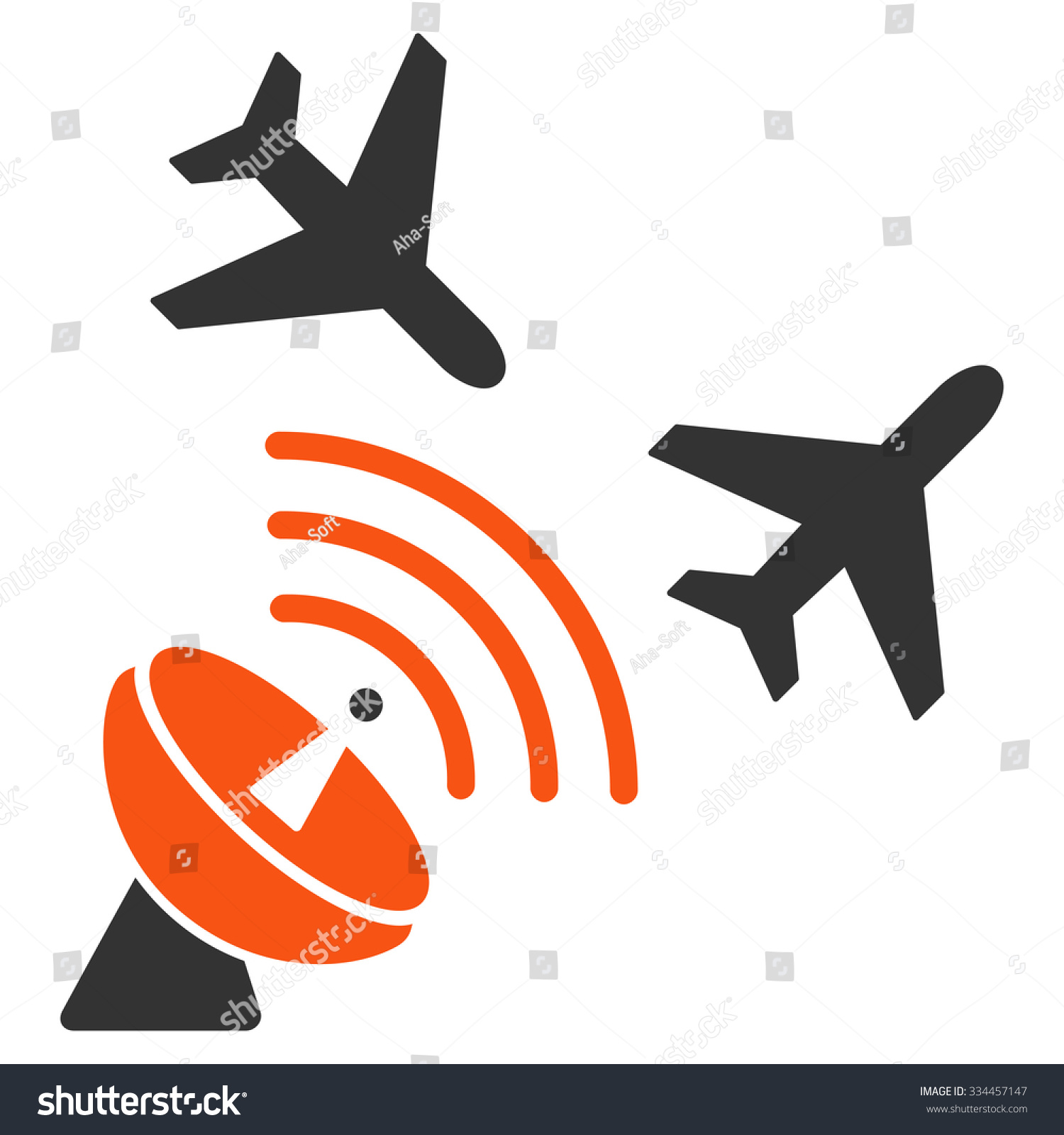 Flight Radar Vector Icon. Style Is Flat Symbol, Rounded Angles, White ...