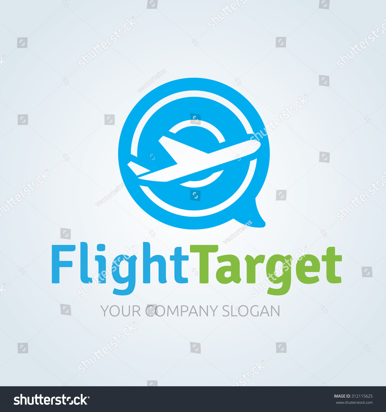 Flight Target Logo Template Stock Vector (Royalty Free) 312115625 ...
