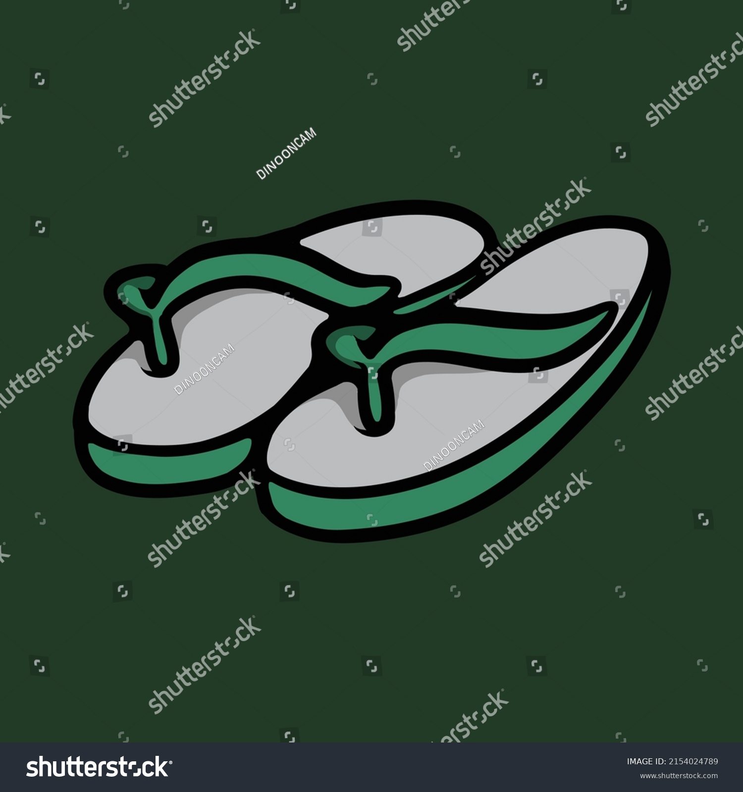 Flip Flops Cartoon Vector Illustration Stock Vector (Royalty Free ...