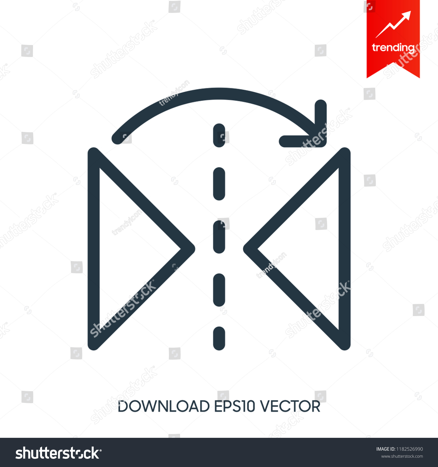 Flip Horizontal Icon Stock Vector (Royalty Free) 1182526990