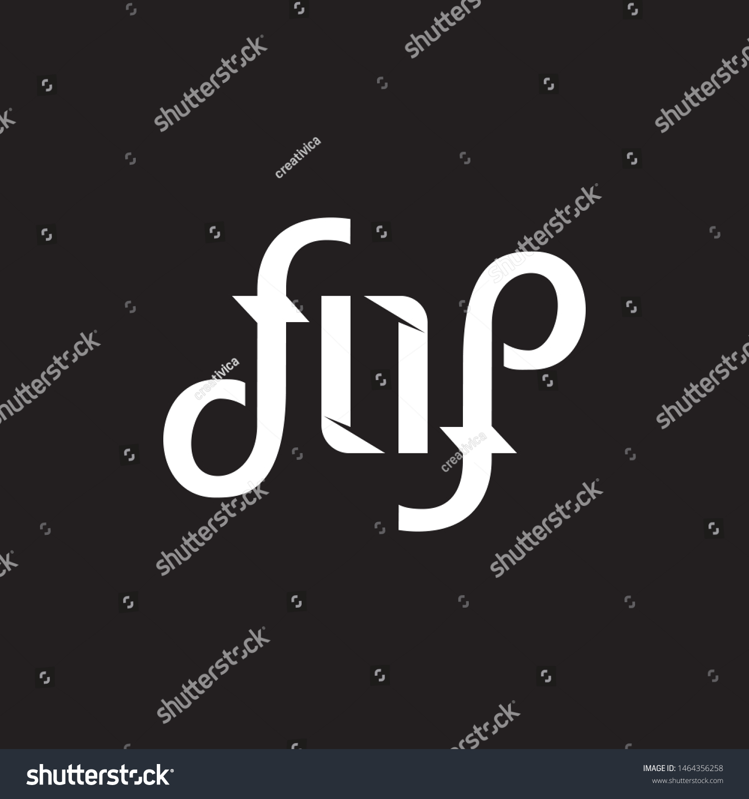 Flip Logo Design Ambidextrous Design Stock Vector (Royalty Free ...