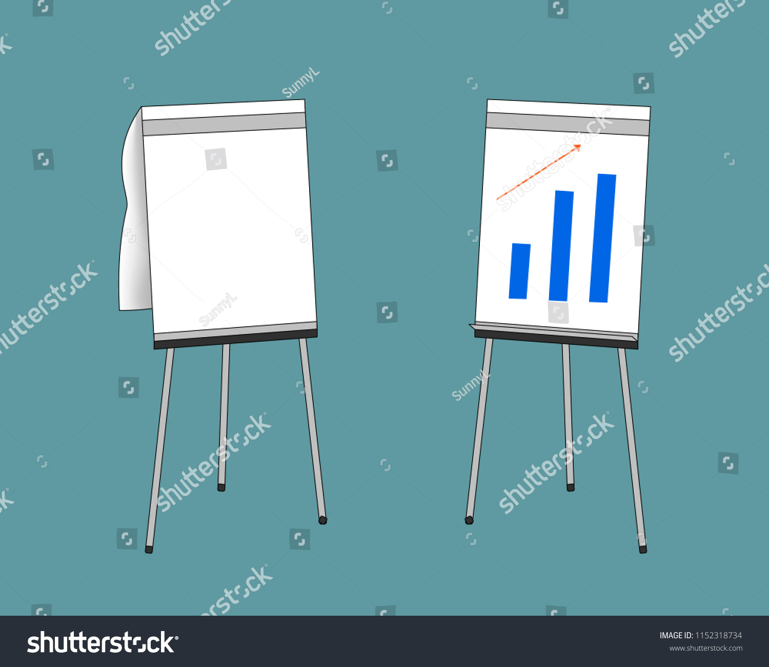 Flipcharts Whitebords Vector Illustration Stock Vector (Royalty Free ...