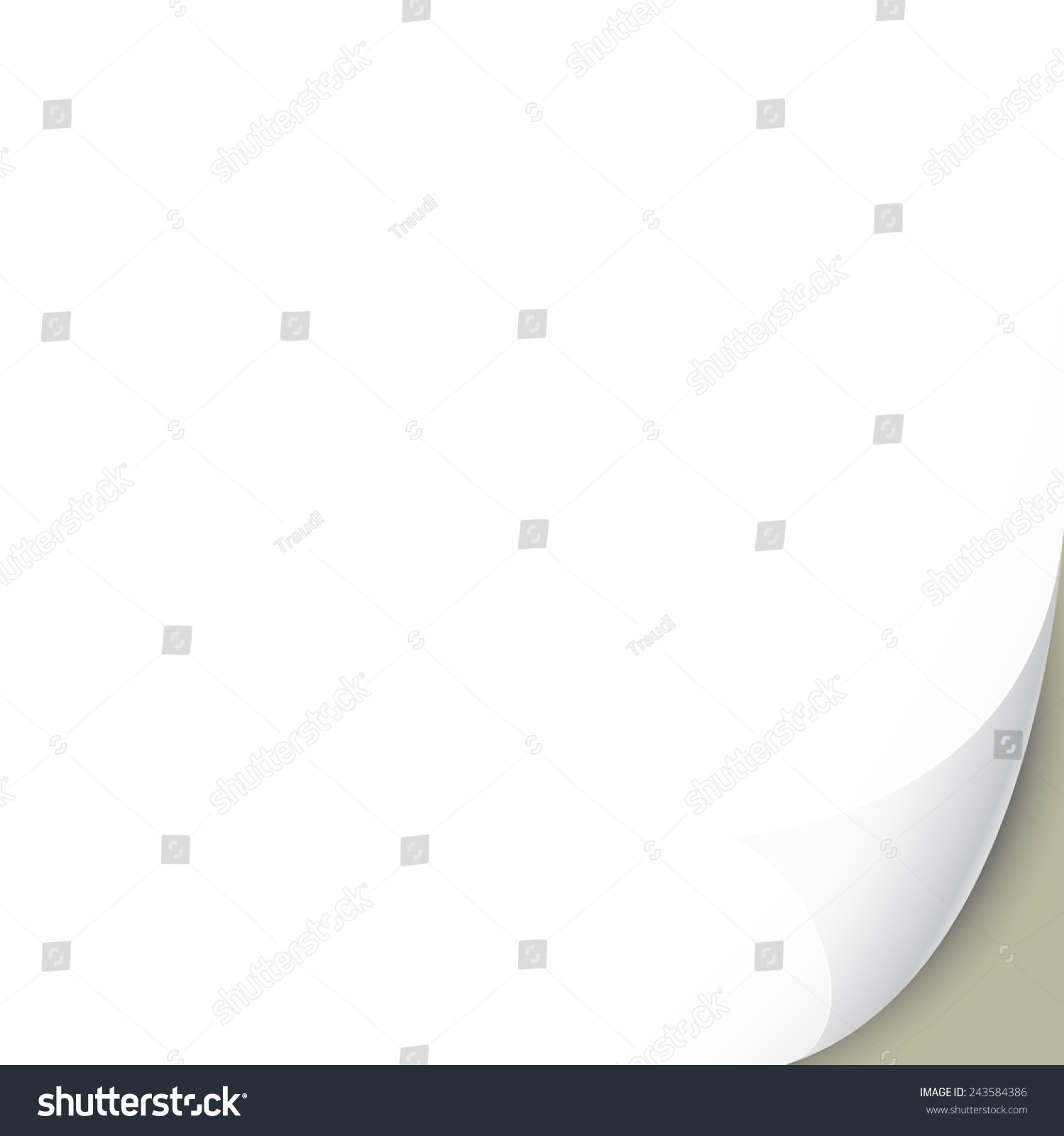 Flipped Page Vector Illustration Stock Vector (Royalty Free) 243584386 ...
