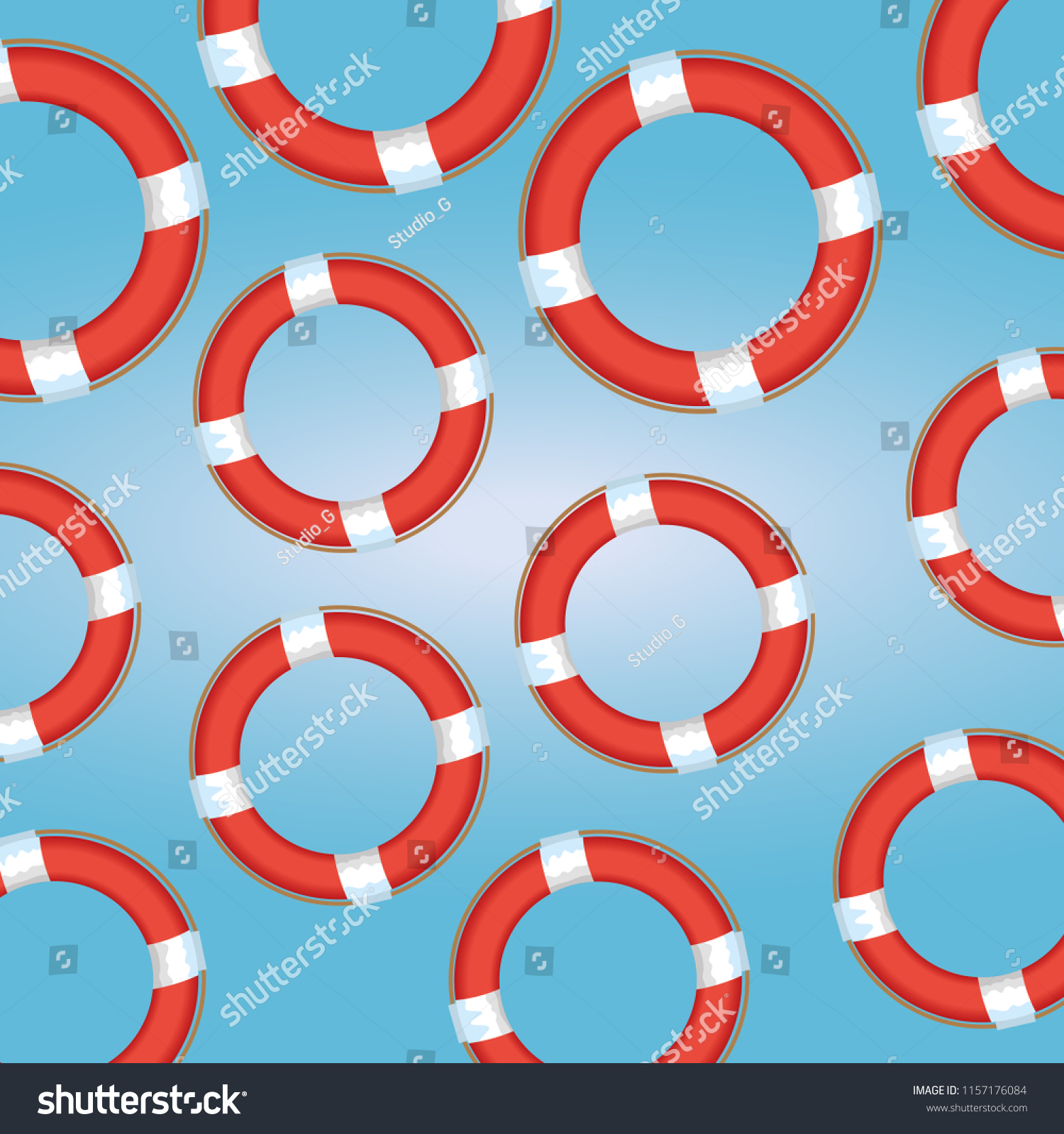 Float Lifeguard Pattern Background Stock Vector (Royalty Free) 1157176084
