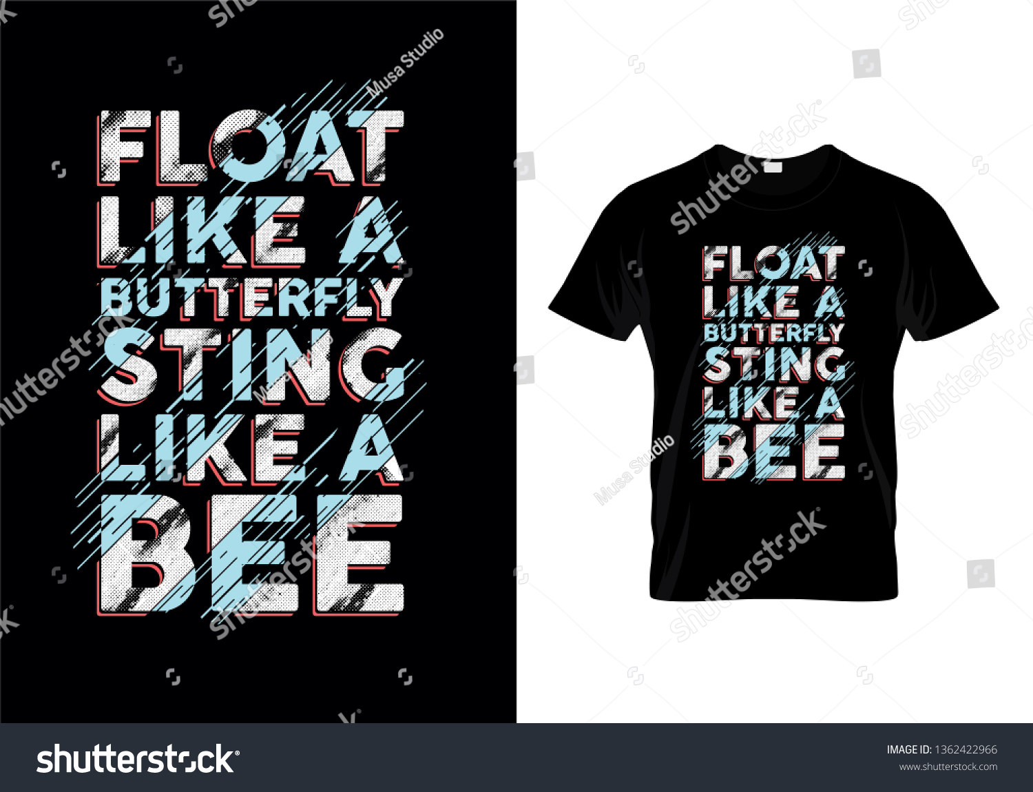 Float Like Butterfly Sting Like Bee Stock Vector Royalty Free 1362422966