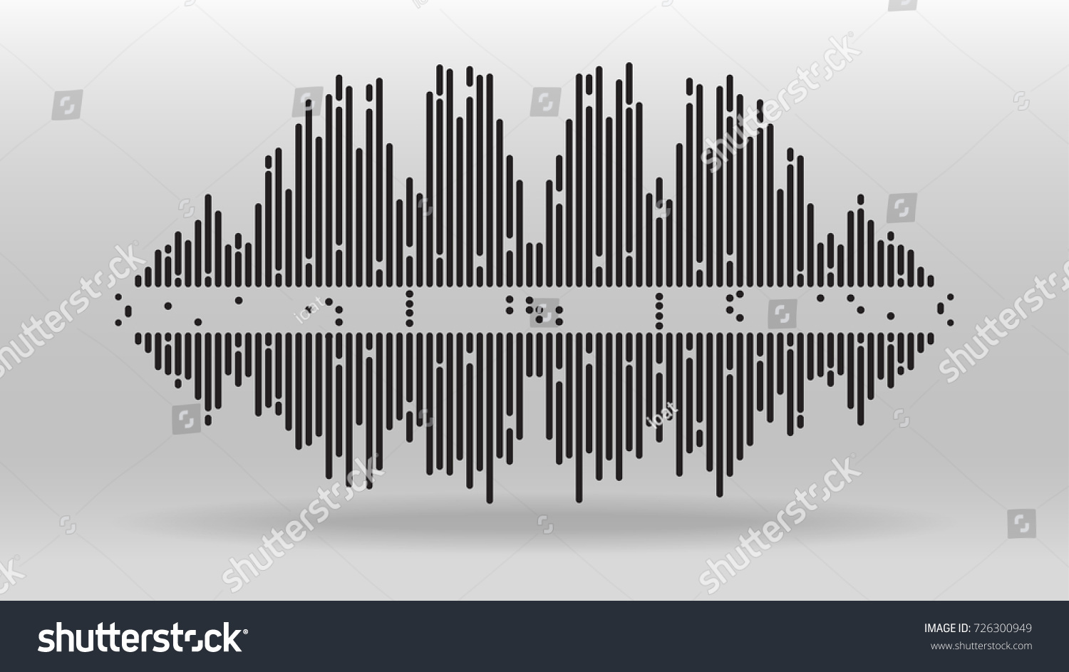 Floating Sound Wave Stock Vector (Royalty Free) 726300949