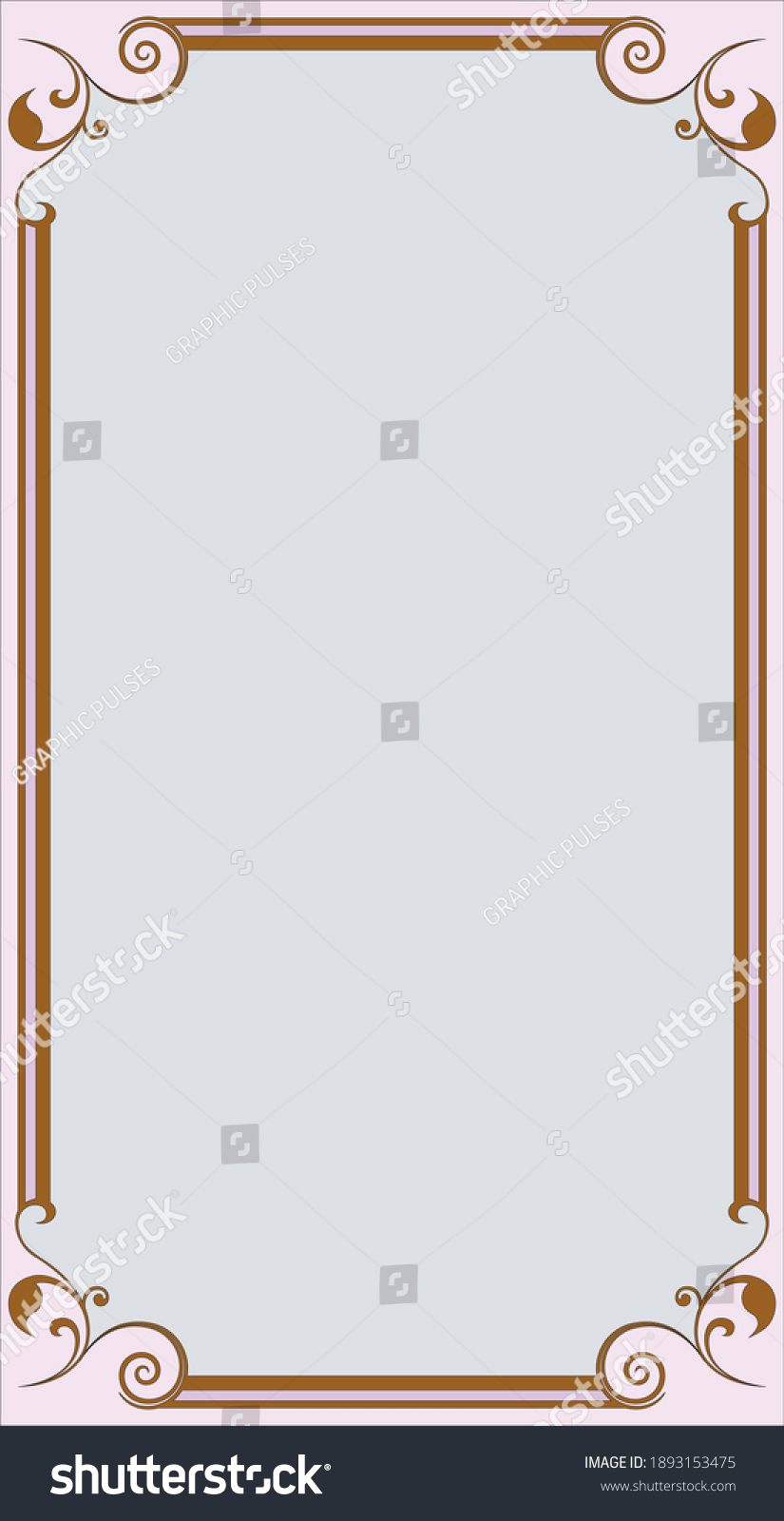 Floor Marble Inlay Border Design Stock Vector (Royalty Free) 1893153475