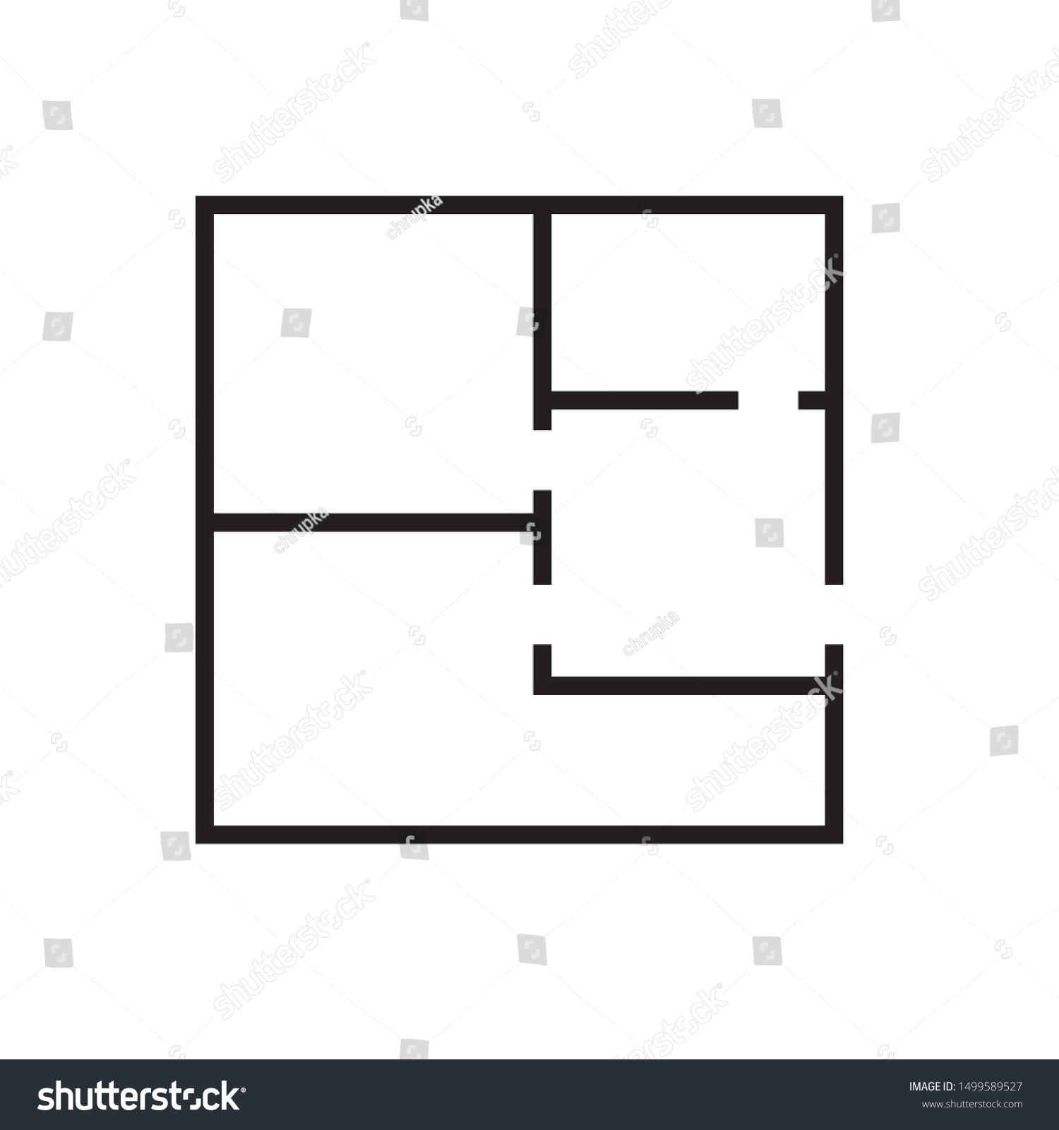 Floor Plan Icon Vector Illustration Stock Vector (Royalty Free ...