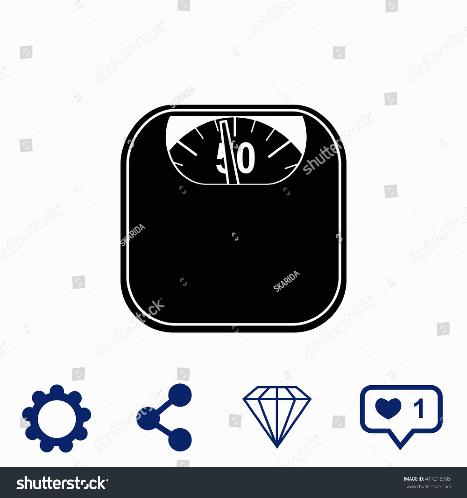Floor Scale Icon Stock Vector (Royalty Free) 417218785 | Shutterstock