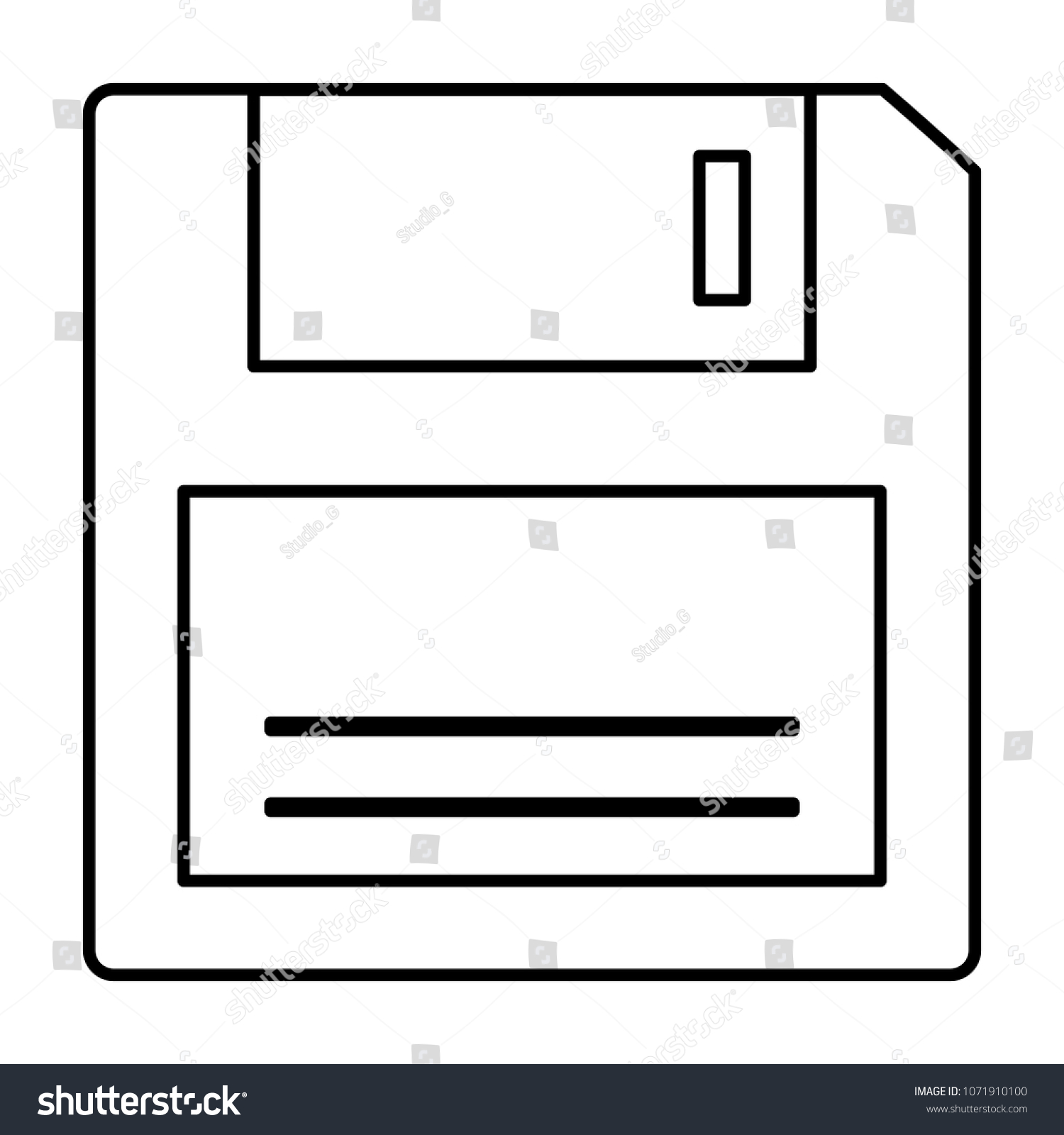 Floppy Disk Retro Icon Stock Vector (Royalty Free) 1071910100 ...