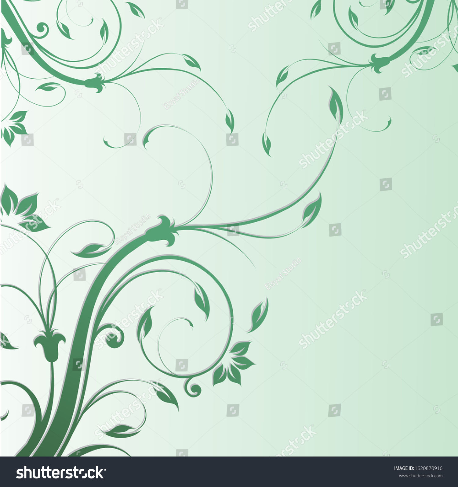 Flora Background Vector Leaves Vector Illustration Stock Vector ...