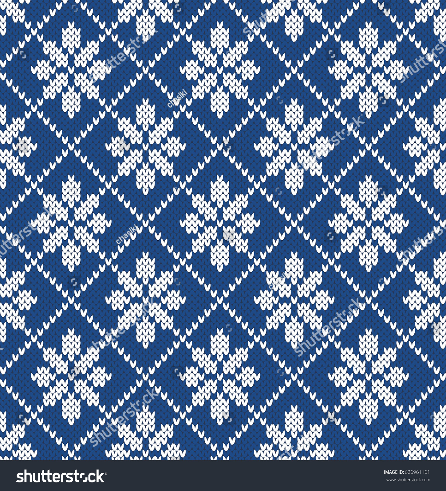 Floral Argyle Seamless Knitting Pattern Stock Vector (Royalty Free ...