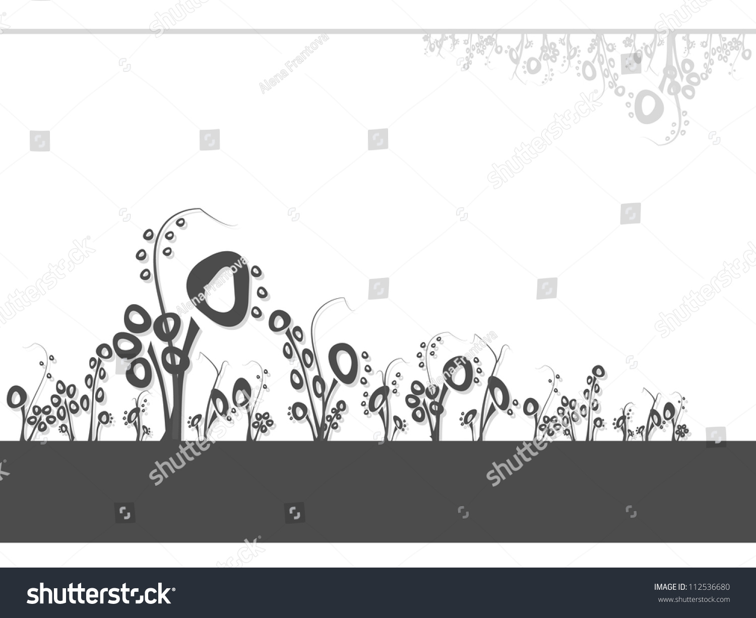 Floral Border Shadow Stock Vector (Royalty Free) 112536680 | Shutterstock