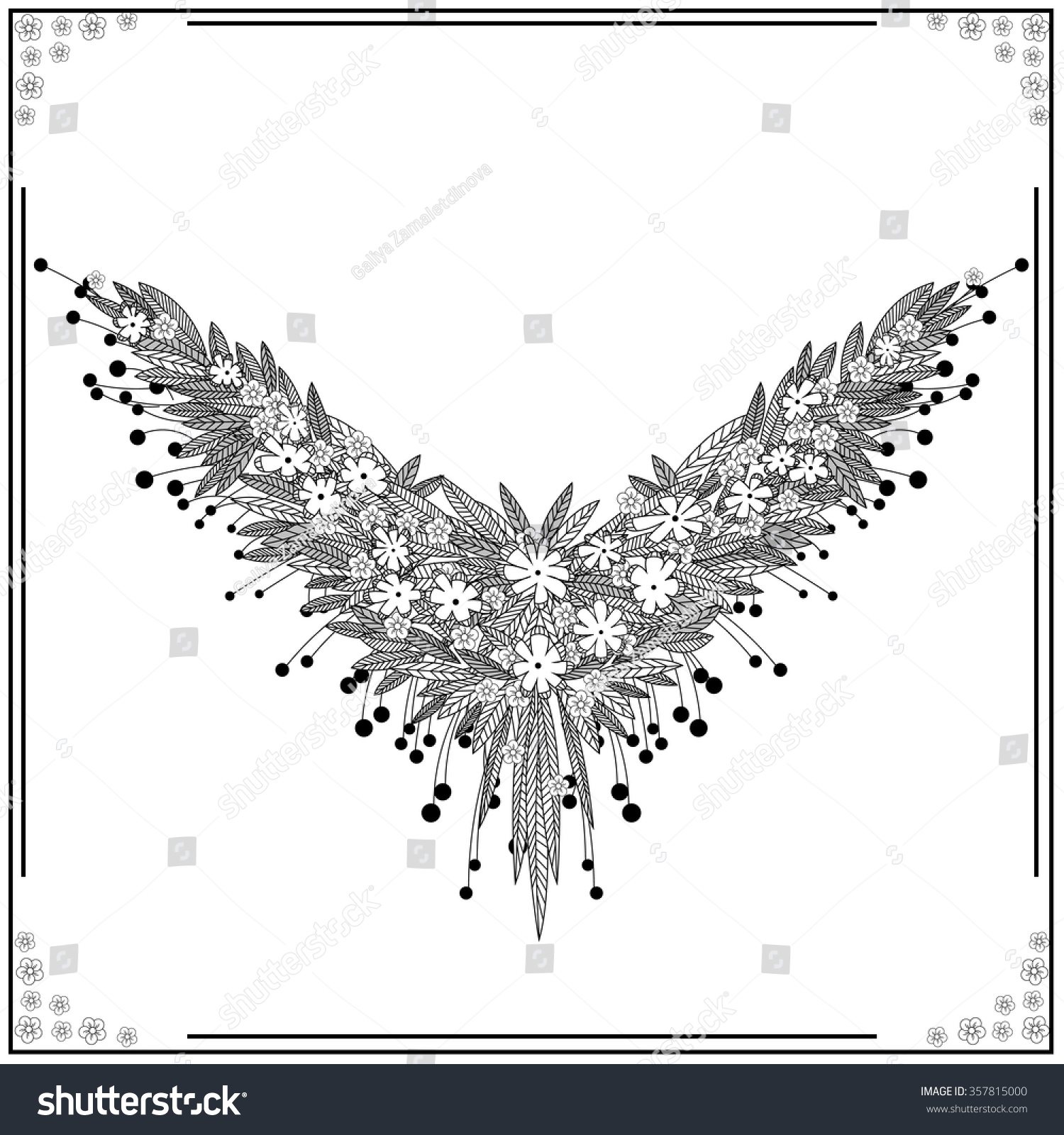 Floral Corner Element Stock Vector (Royalty Free) 357815000 | Shutterstock