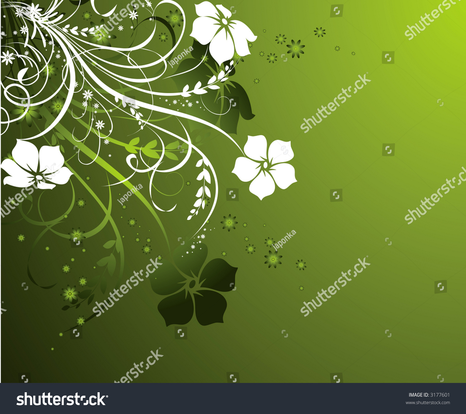 Floral Corner Vector Illustration Stock Vector (Royalty Free) 3177601 ...